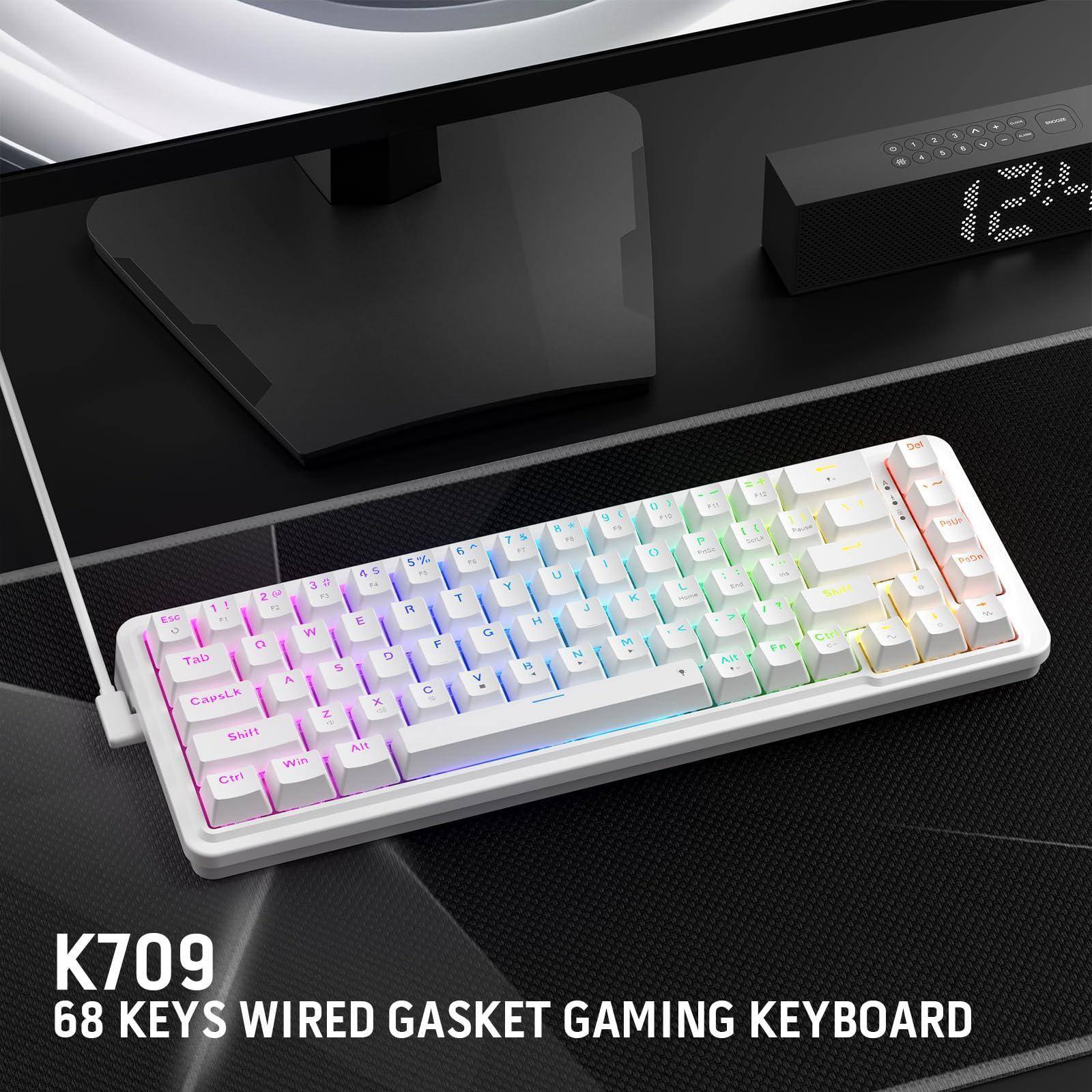 Cozy Serene K709 65 Wired Gasket Rgb Gaming 68 Keys Hot swap Compact ...
