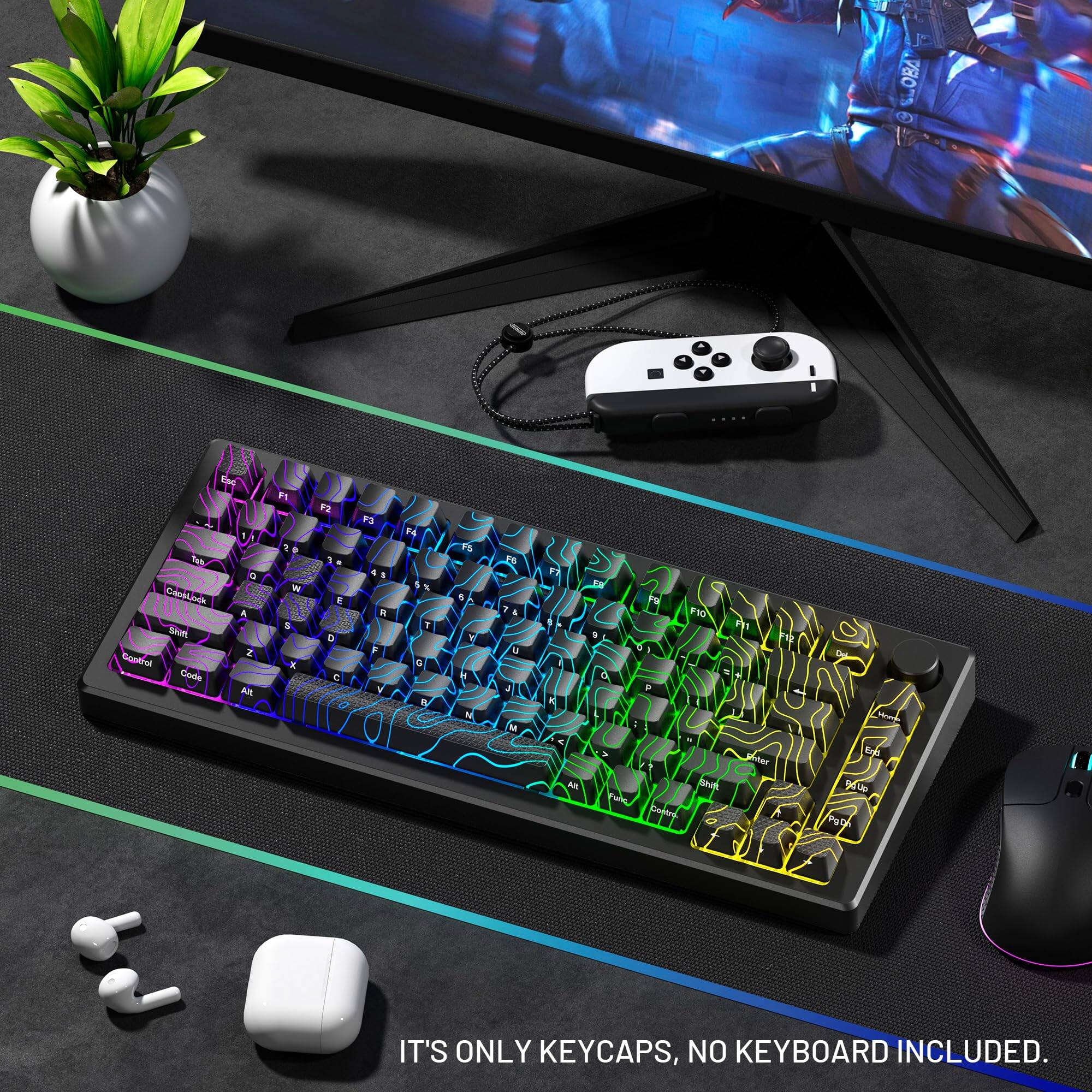 Stamp n Camp Xvx Shine Through Keycaps W/imd Tech Custom Topographic 60 ...