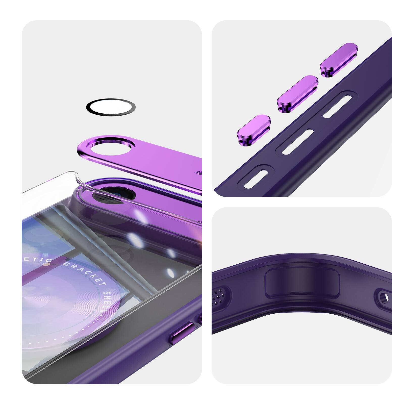 Dteck Magnetic Case for Apple iPhone Air with Built in Lens Protector ...