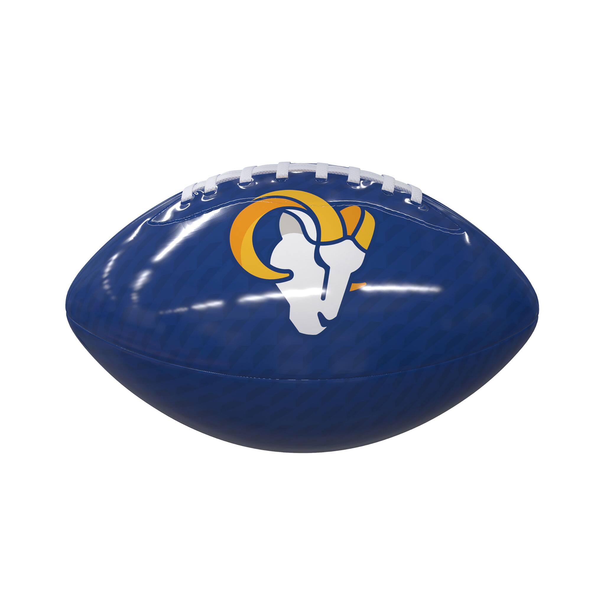 Logo Brands Los Angeles Rams Rubber Glossy Mini Football Multicolor ...