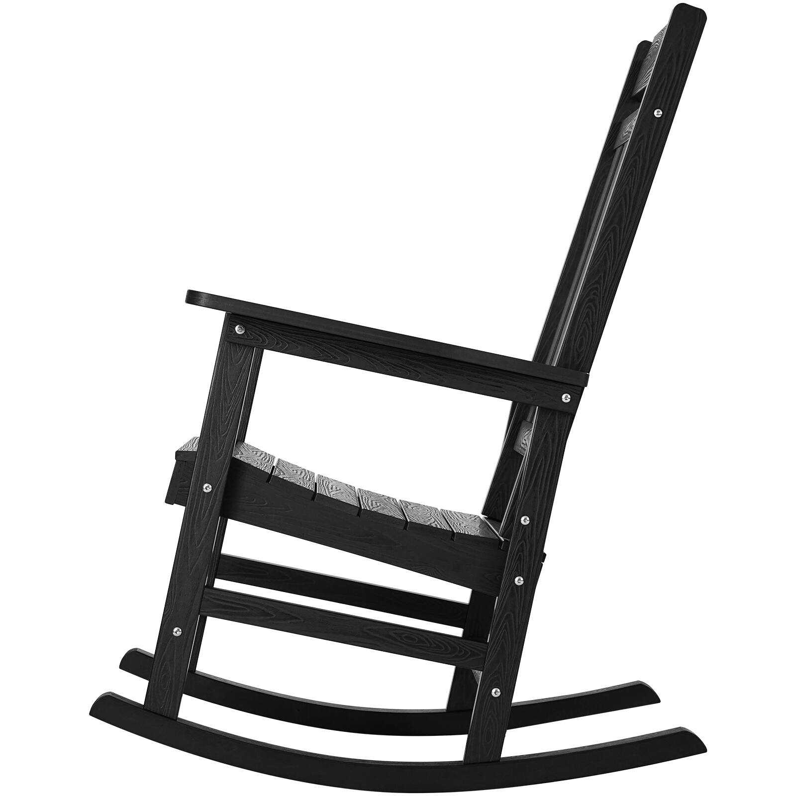 VEVOR Porch Rocker, HIPS Outdoor Rocking Chair, High Back Patio Rocking ...