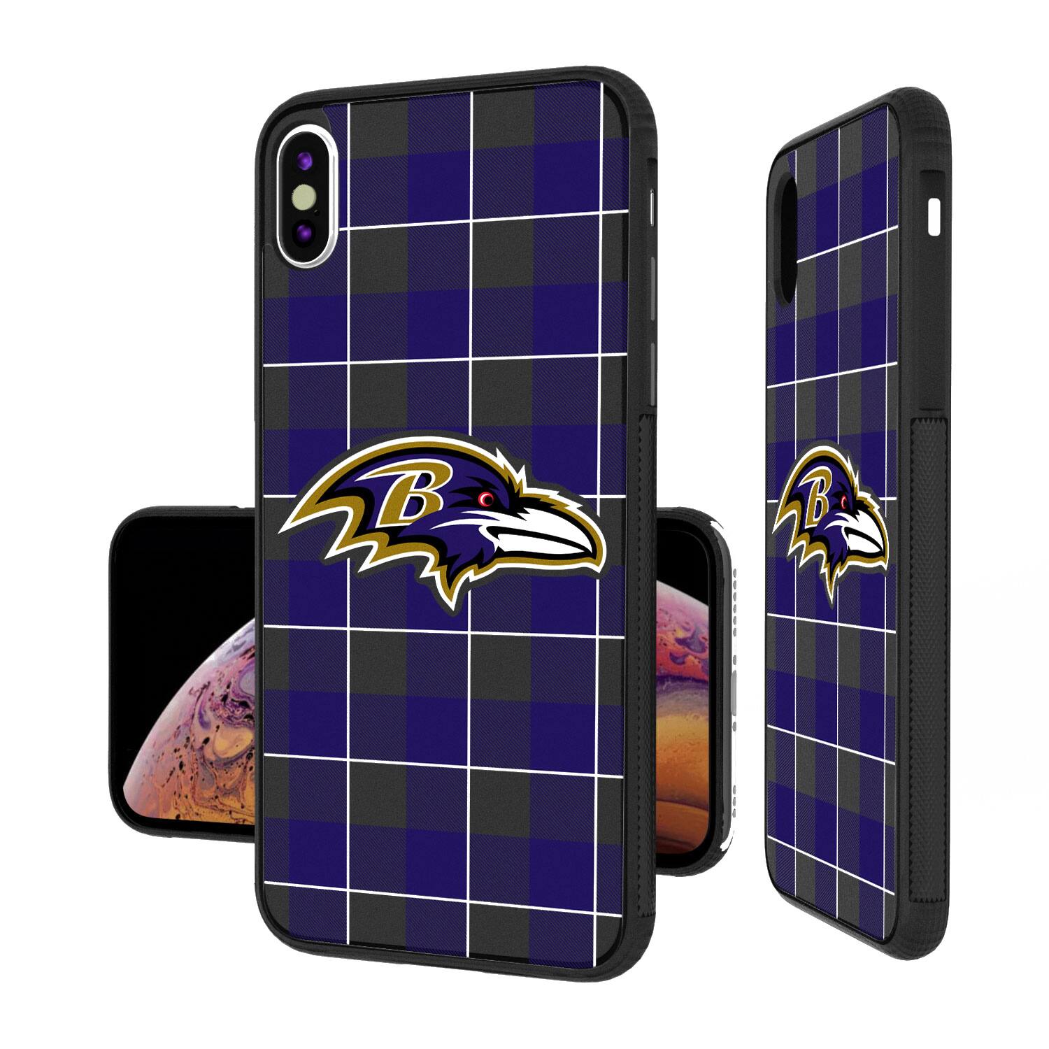 Keyscaper NFL Baltimore Ravens iPhone Plaid Design Bump Case 13 ...