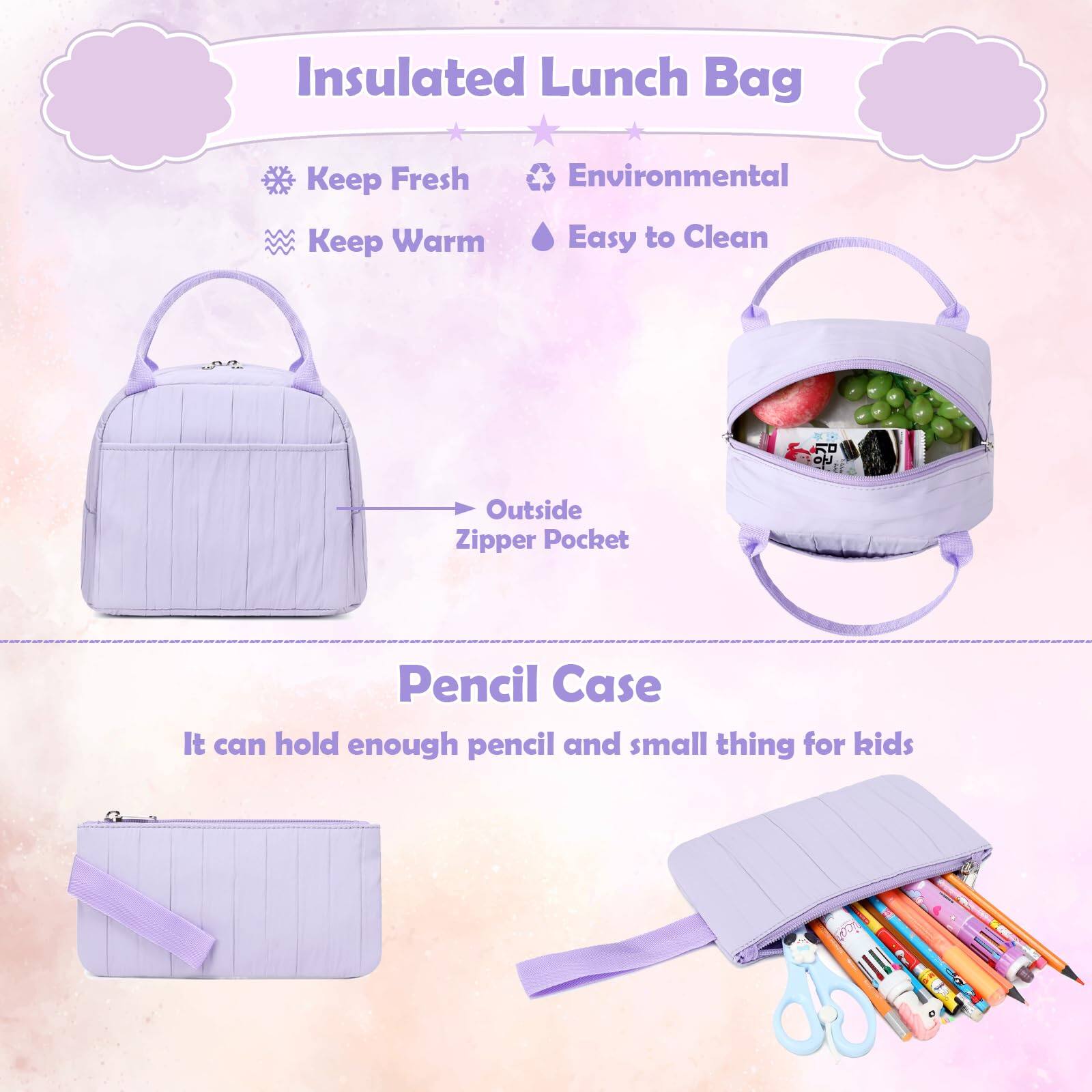 Pacoar Cade Backpack With Lunch Box Pencil Case For Elementary 3 In 1 ...