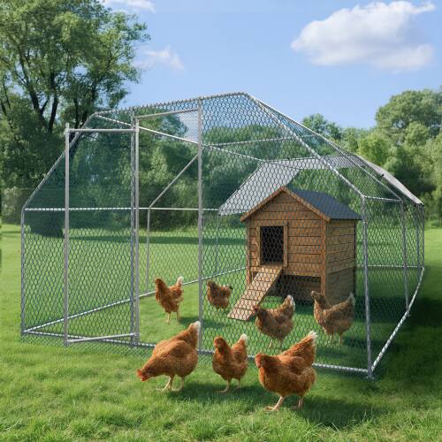 Alt View 8. Winado - 20x10x6.5FT Chicken Coop Large Metal Cage for ...