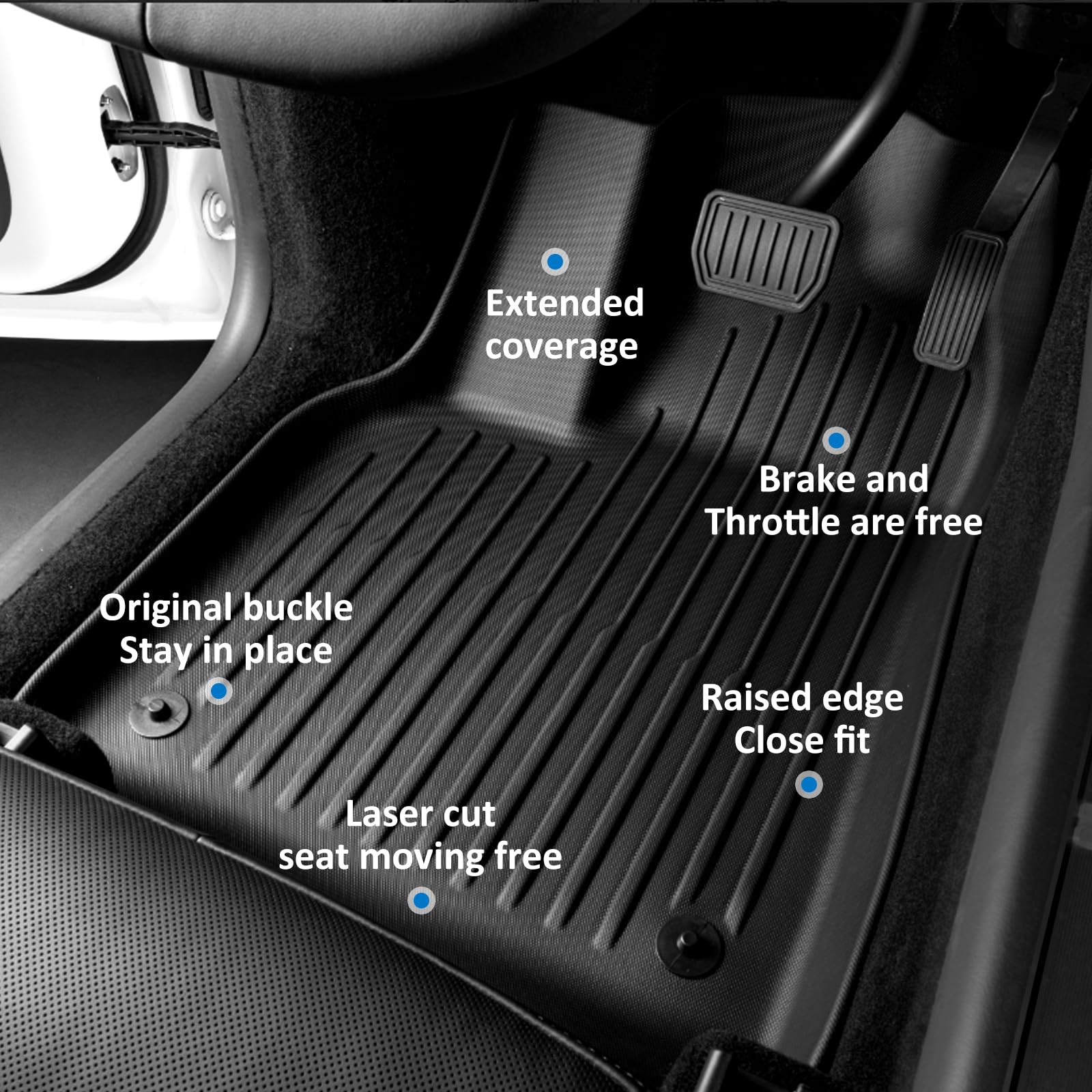 Dazzling Pops All Weather Floor Mats Model Y Juniper Cargo Mat With ...