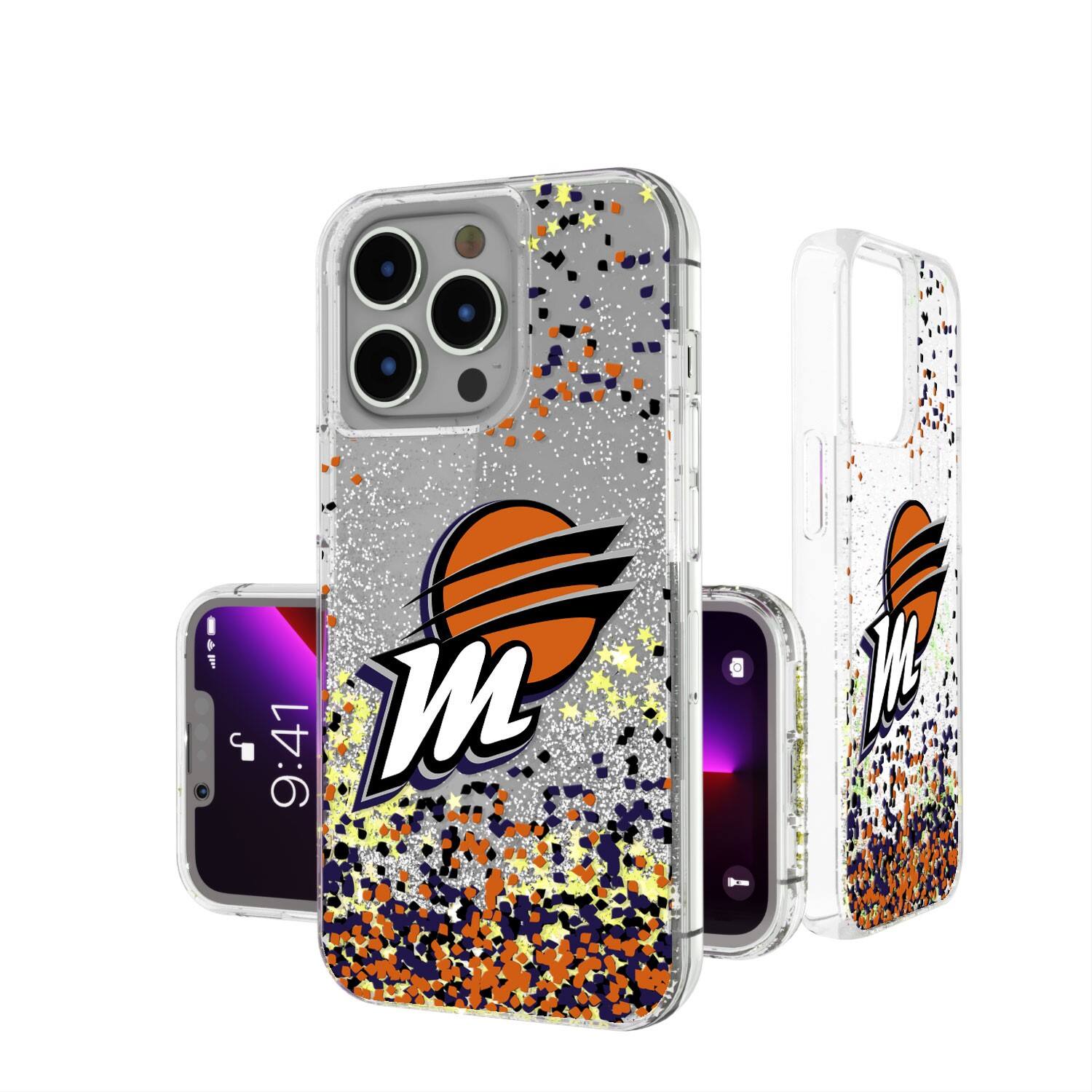 Keyscaper WNBA Phoenix Mercury iPhone Glitter Case with Confetti Design ...