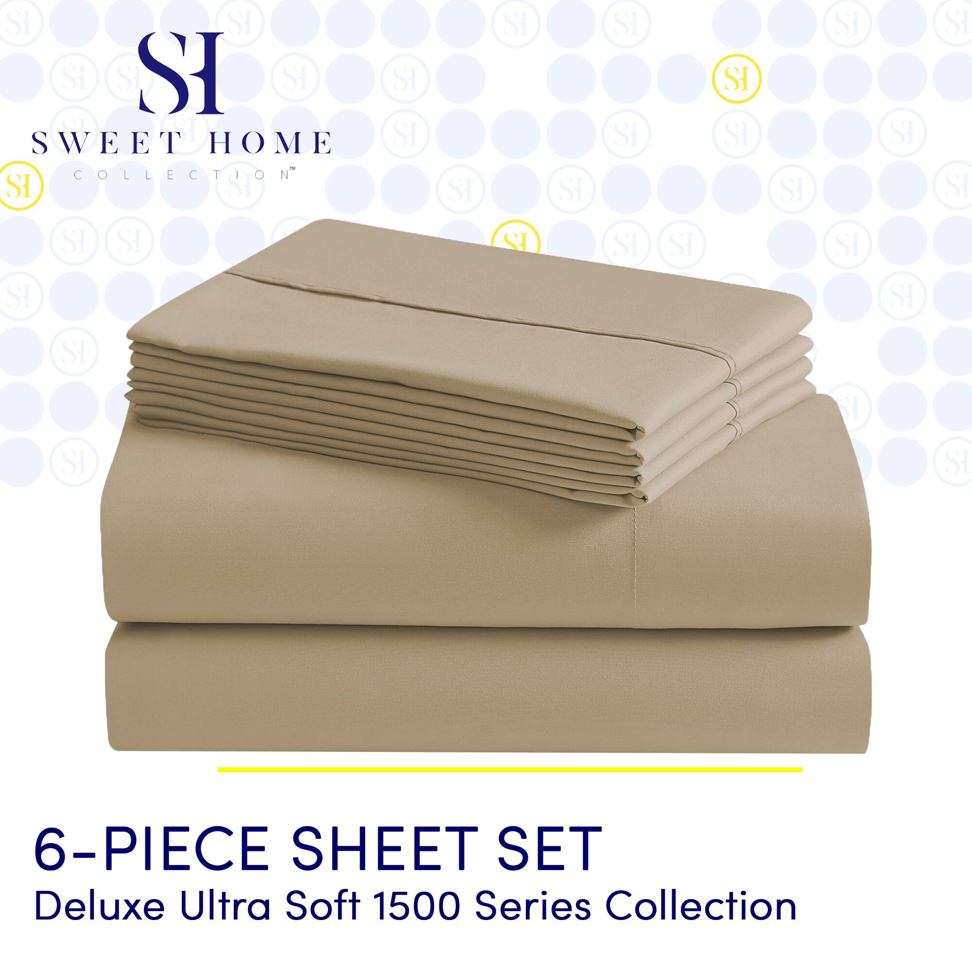 Sweet Home Collection Deluxe Microfiber Sheet Set with Bonus ...