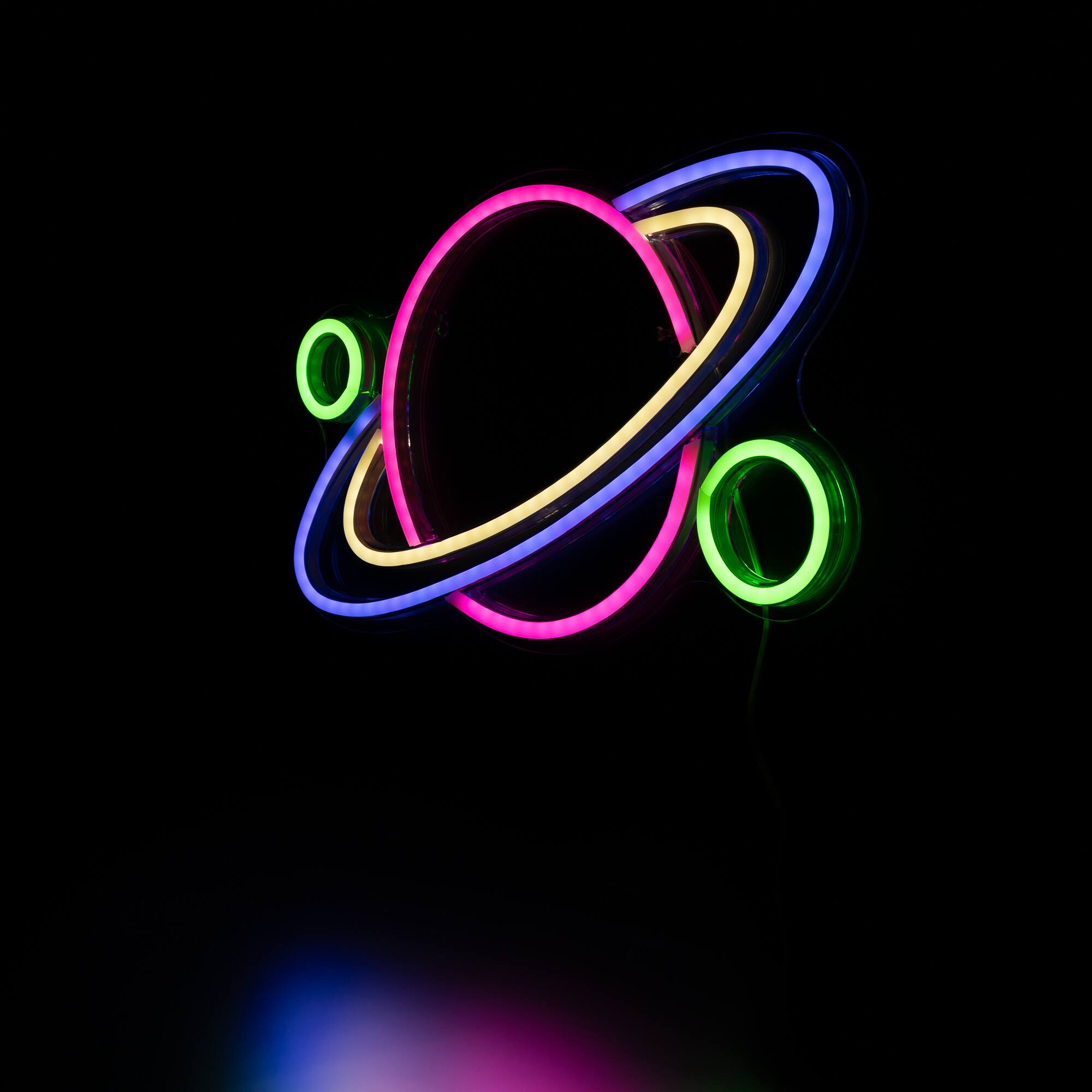 Northlight LED Ringed Planet Neon Lighted Wall Art 16" Pink 35127697 ...