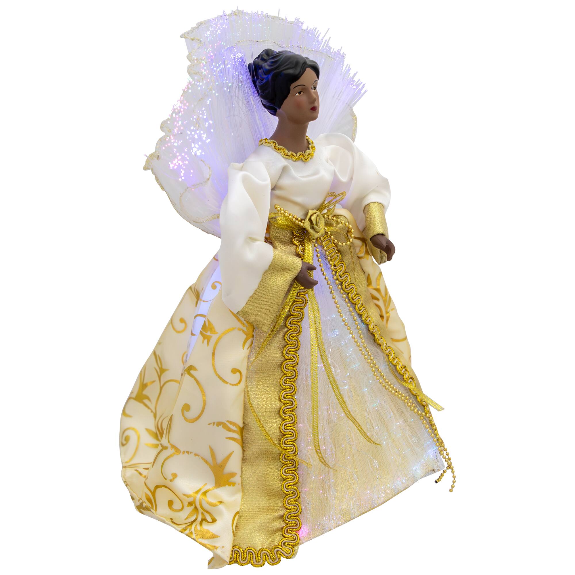 Northlight Lighted Fiber Optic African American Angel Christmas Tree ...
