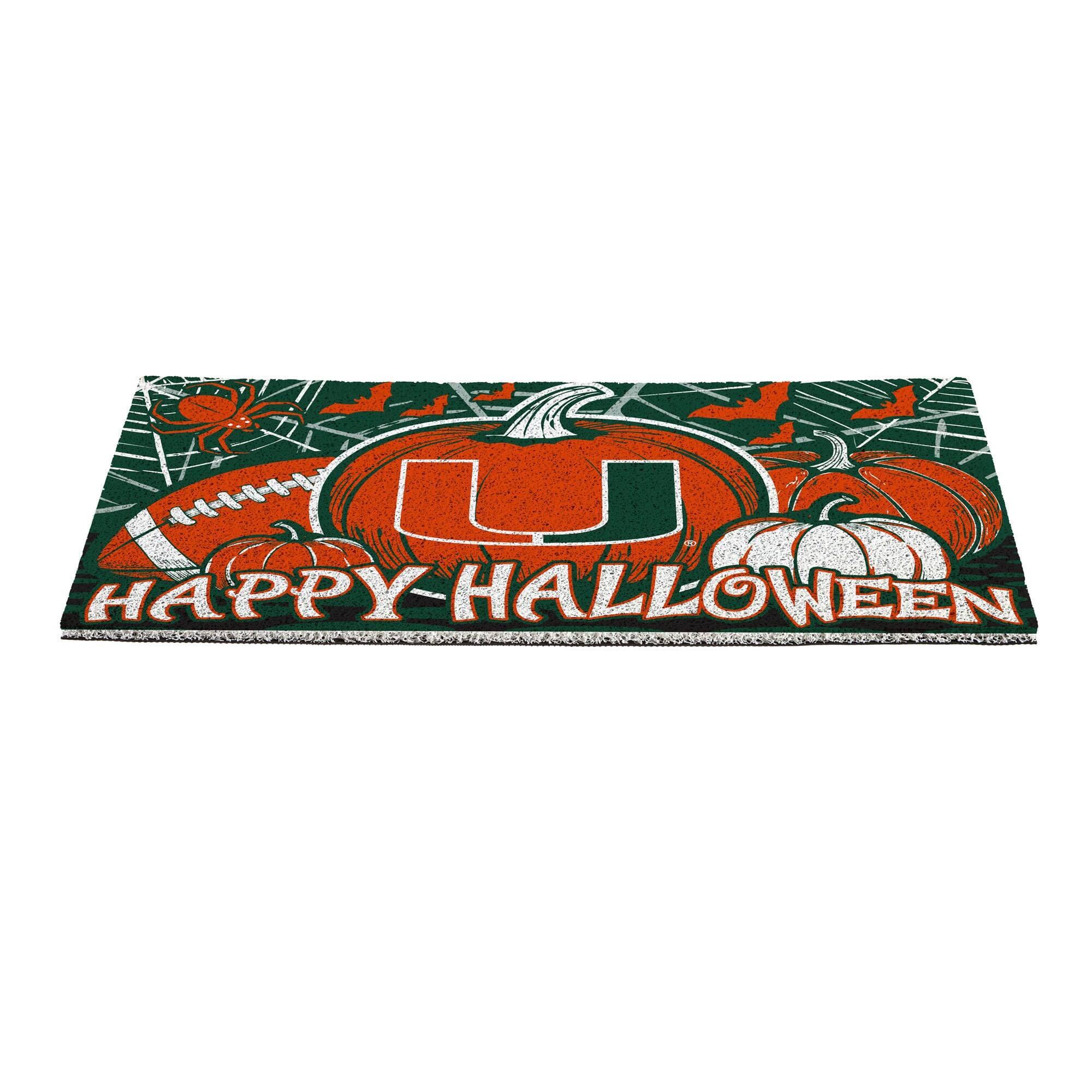 Evergreen Enterprises Miami Hurricanes 28" x 16" Happy Halloween Turf ...