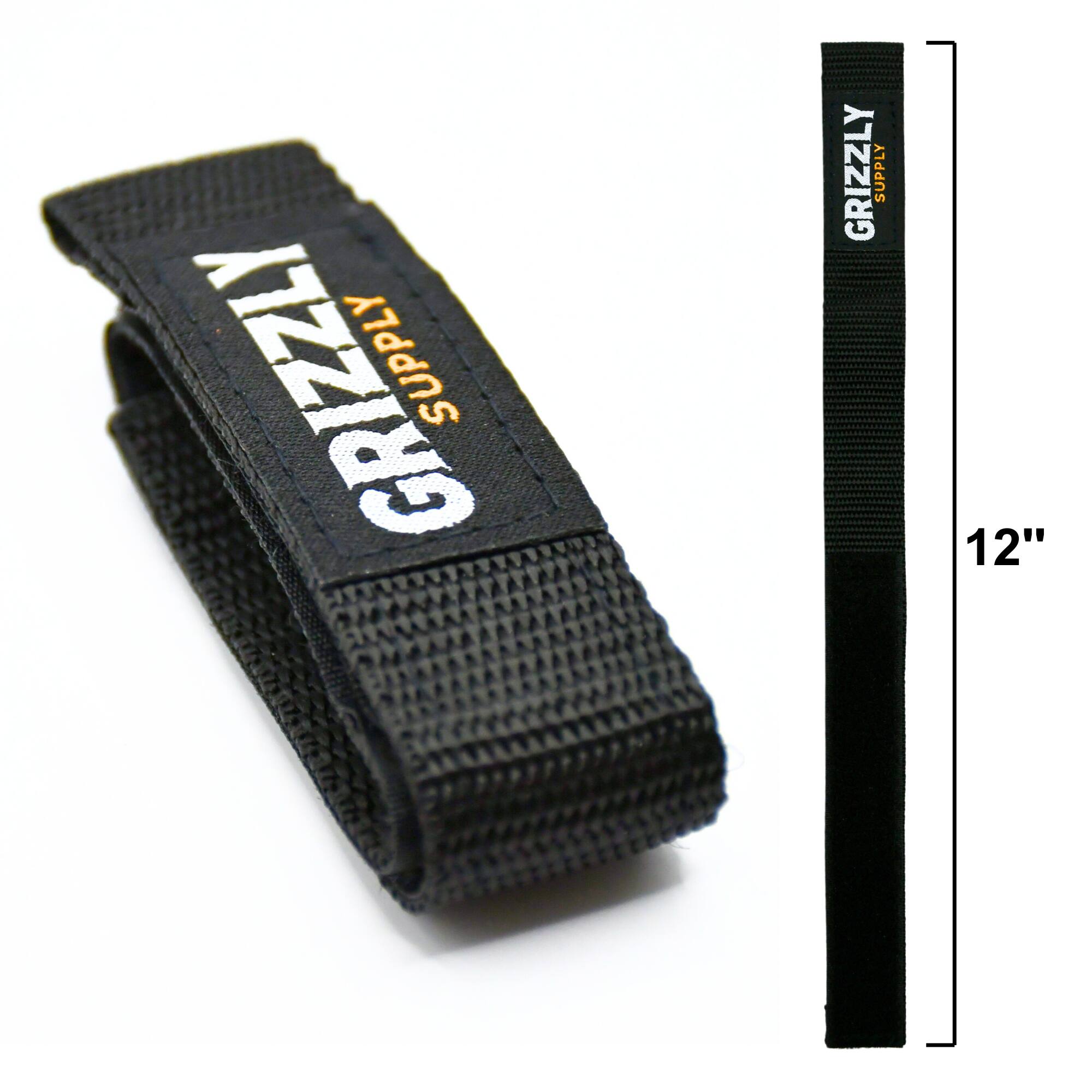Grizzly Supply 12" Hook and Loop Bundle Strap 3/pk Black GS-HLBS12-0 ...