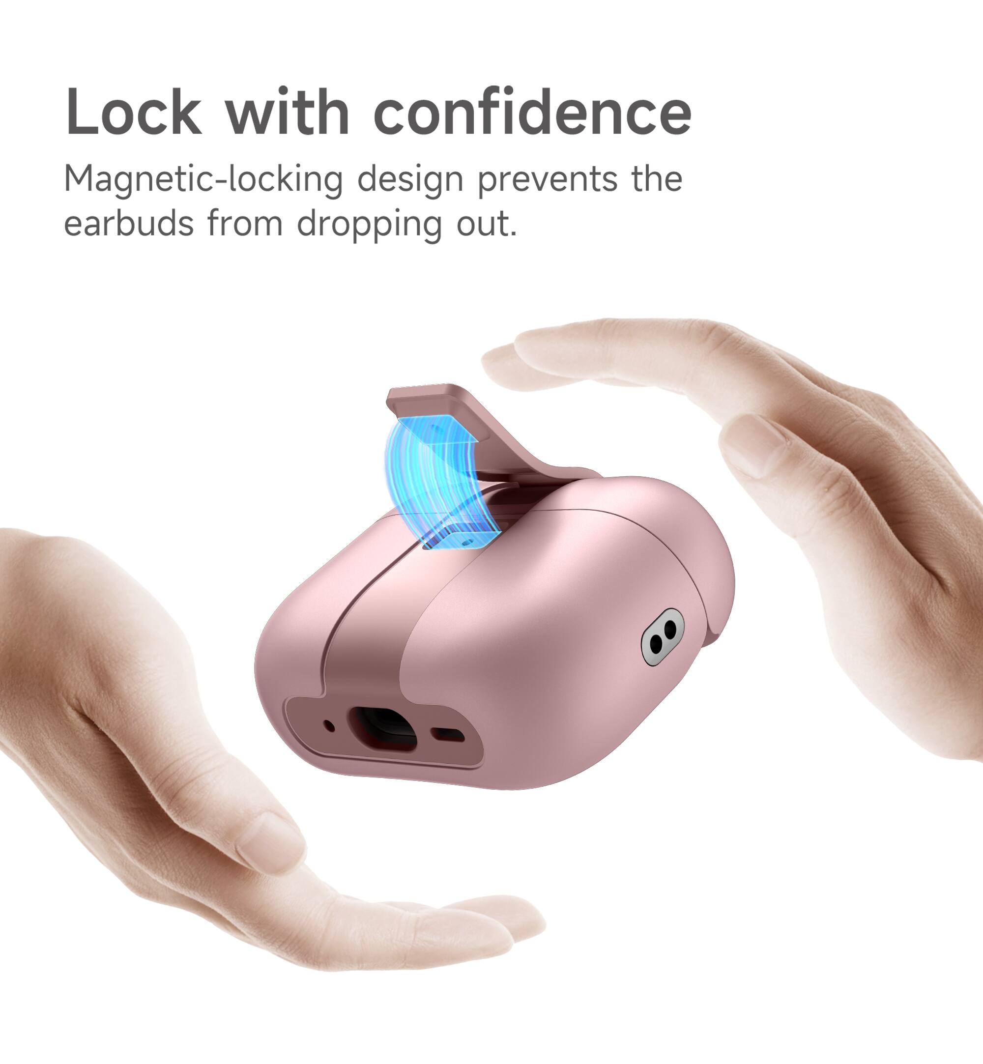 SURITCH Magnetic Lock Bumper Case for AirPods Pro 2/Pro, Handbag Style ...