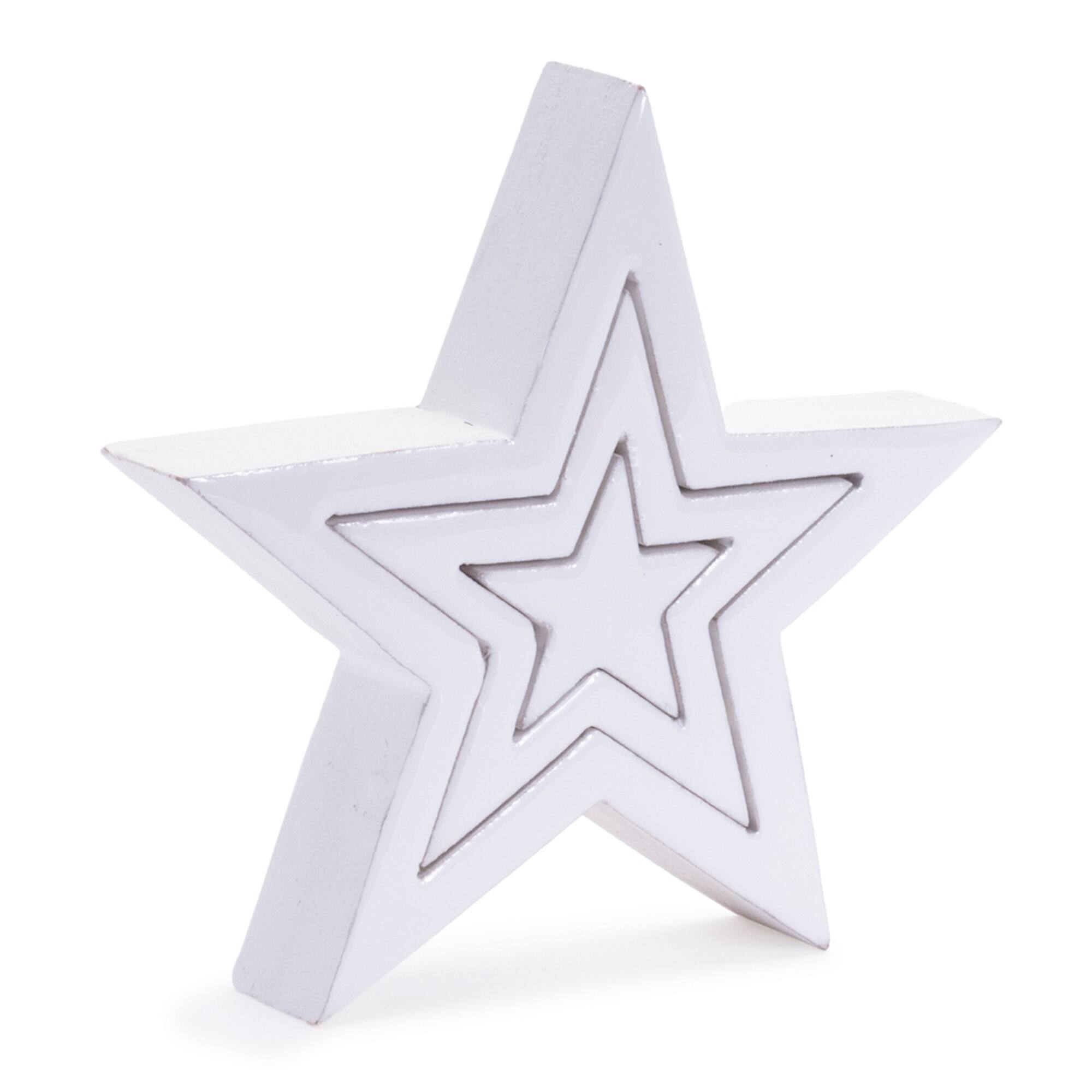 BreeBe Wood Triple Star Puzzle (Set of 2) White 90204DS - Best Buy