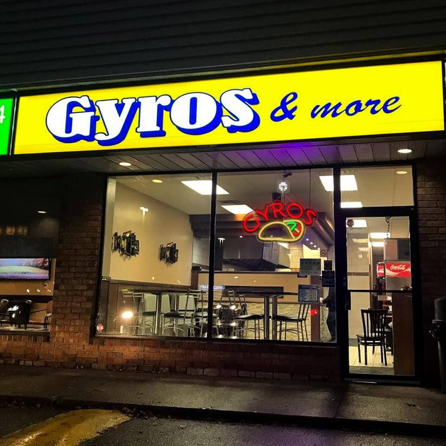 Auledio GYROS Food Neon Signs for Wall Decor Neon Lights for Bedroom ...