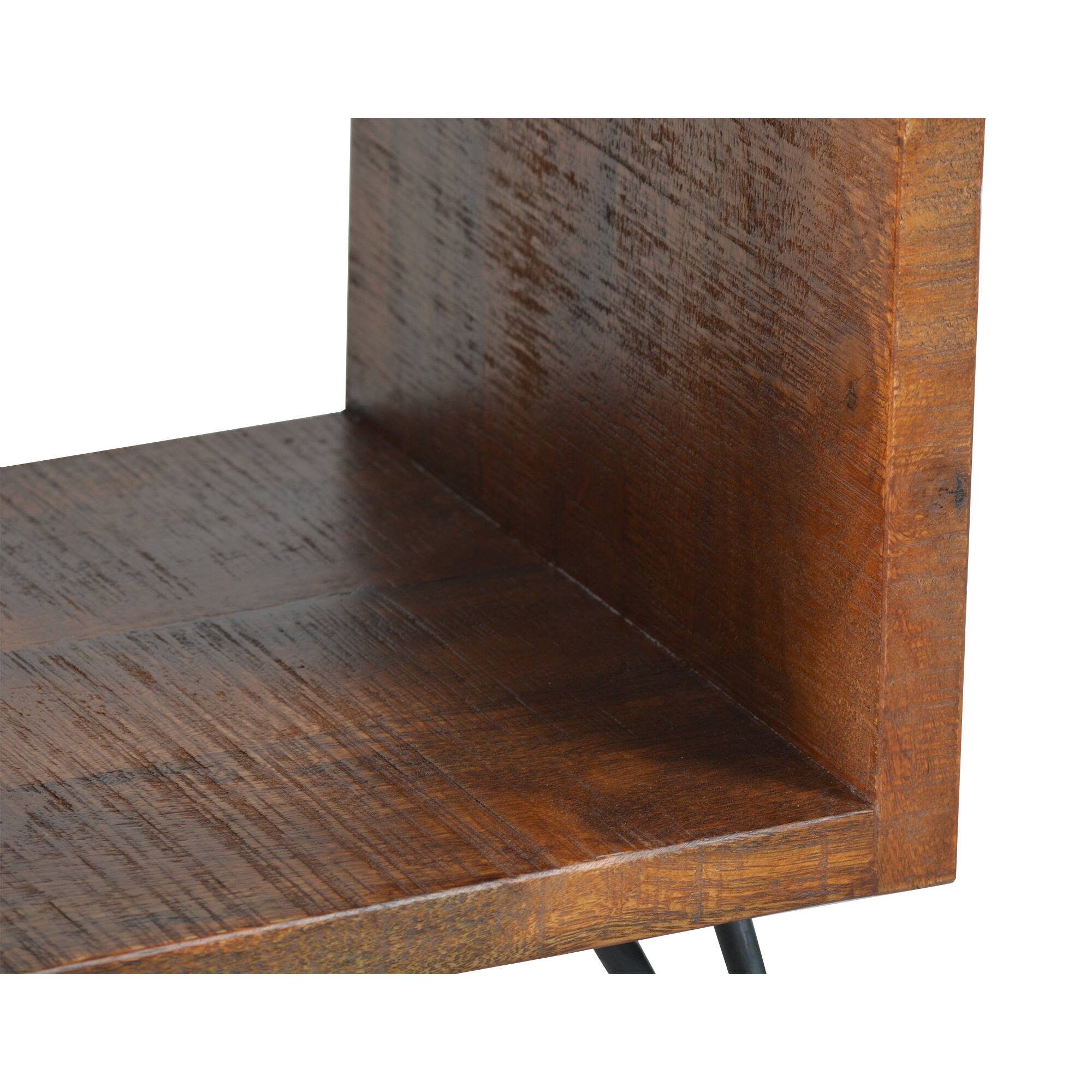 Manhattan Lane 22 Inch Textured Cube Shape Wooden Nightstand with ...