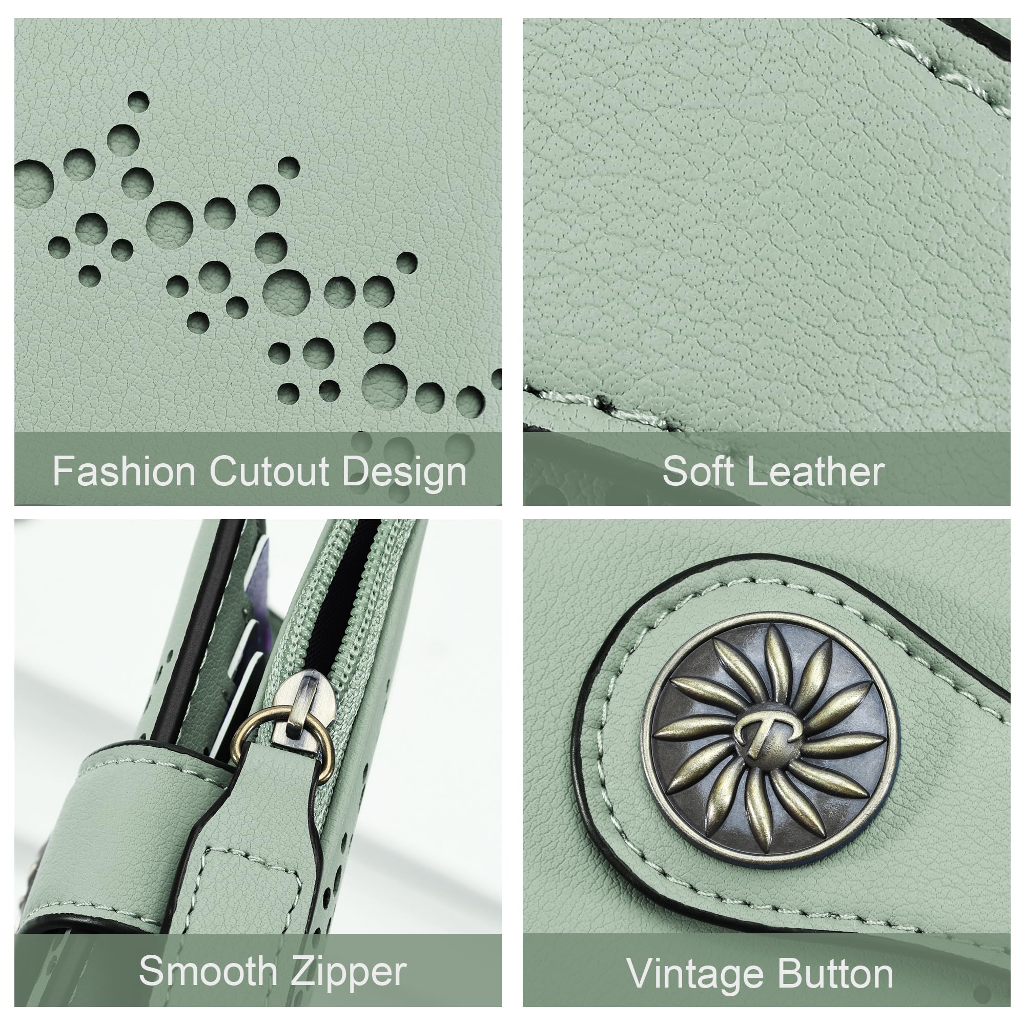 Jadie Link Small Wallet Women Bifold Rfid Blocking Card Holder Leather ...