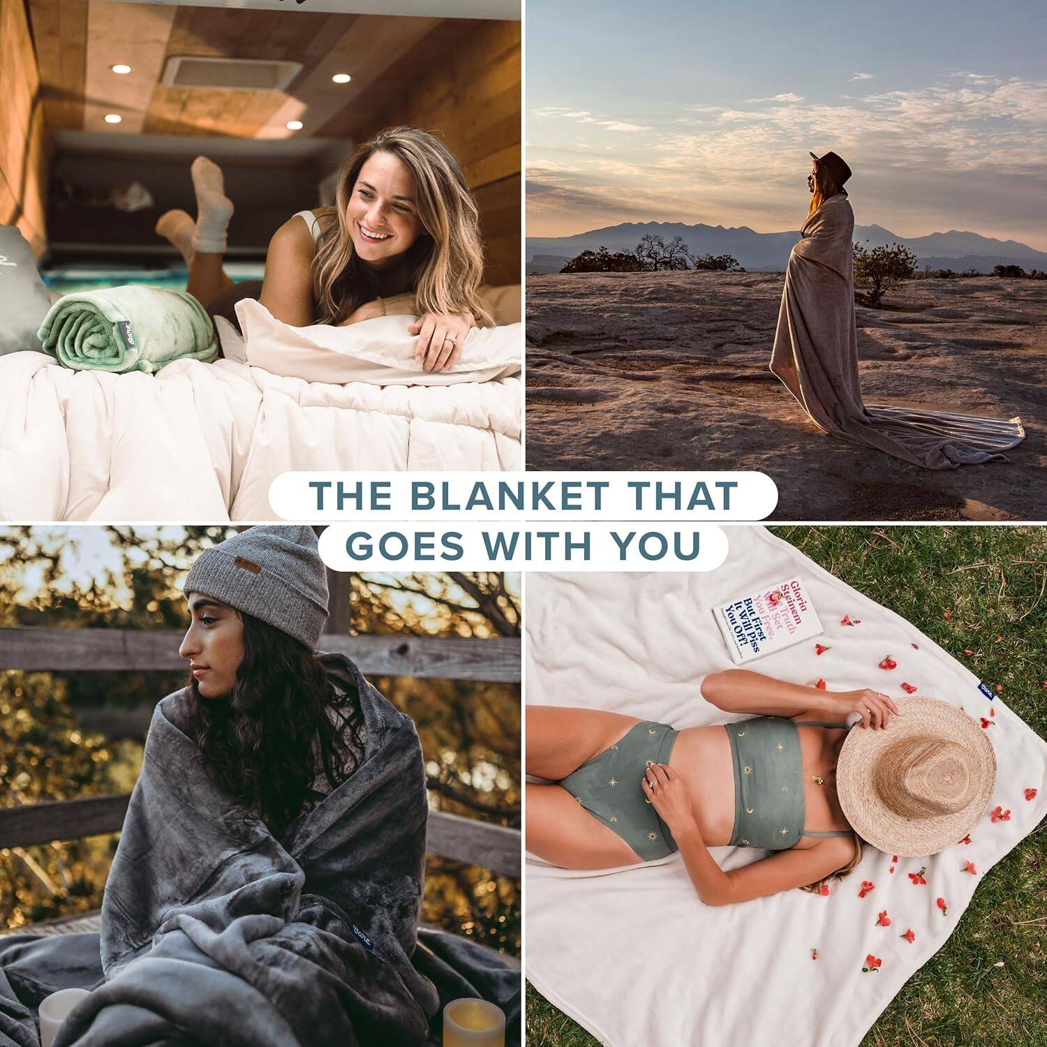 blue Paaaawaters Bare Home Fleece Blanket Full/Queen Ultra Soft ...