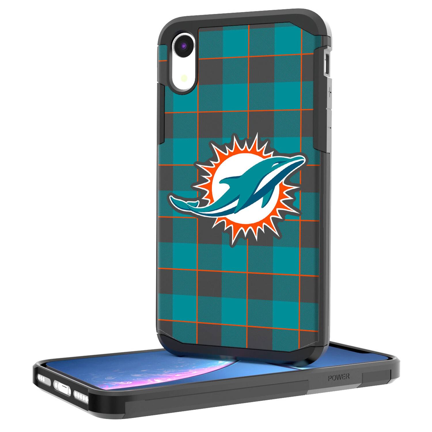 Keyscaper NFL Miami Dolphins iPhone Rugged Plaid Design Case 11 Pro Max ...