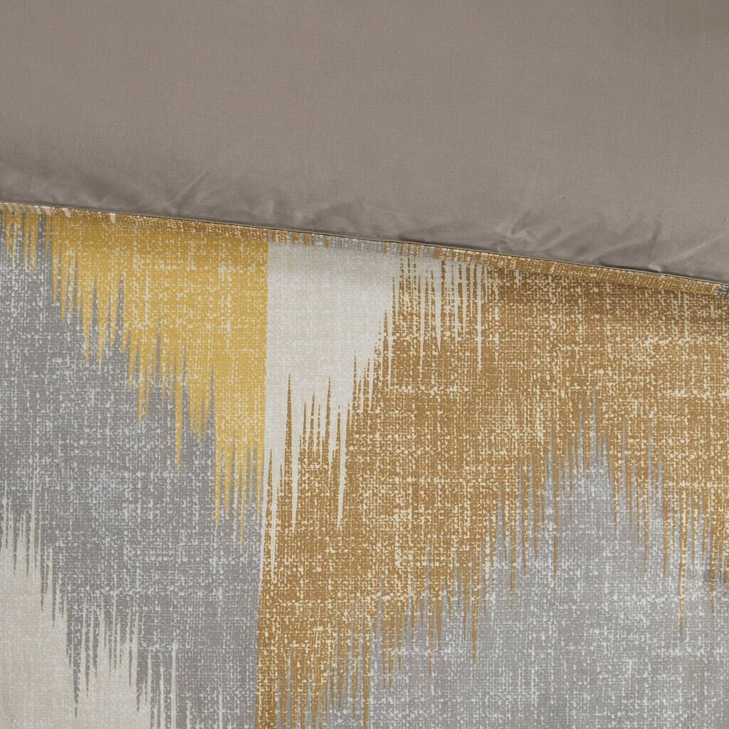 Gracie Mills Heise Ikat Chevron Comforter Set Yellow 687-01II - Best Buy