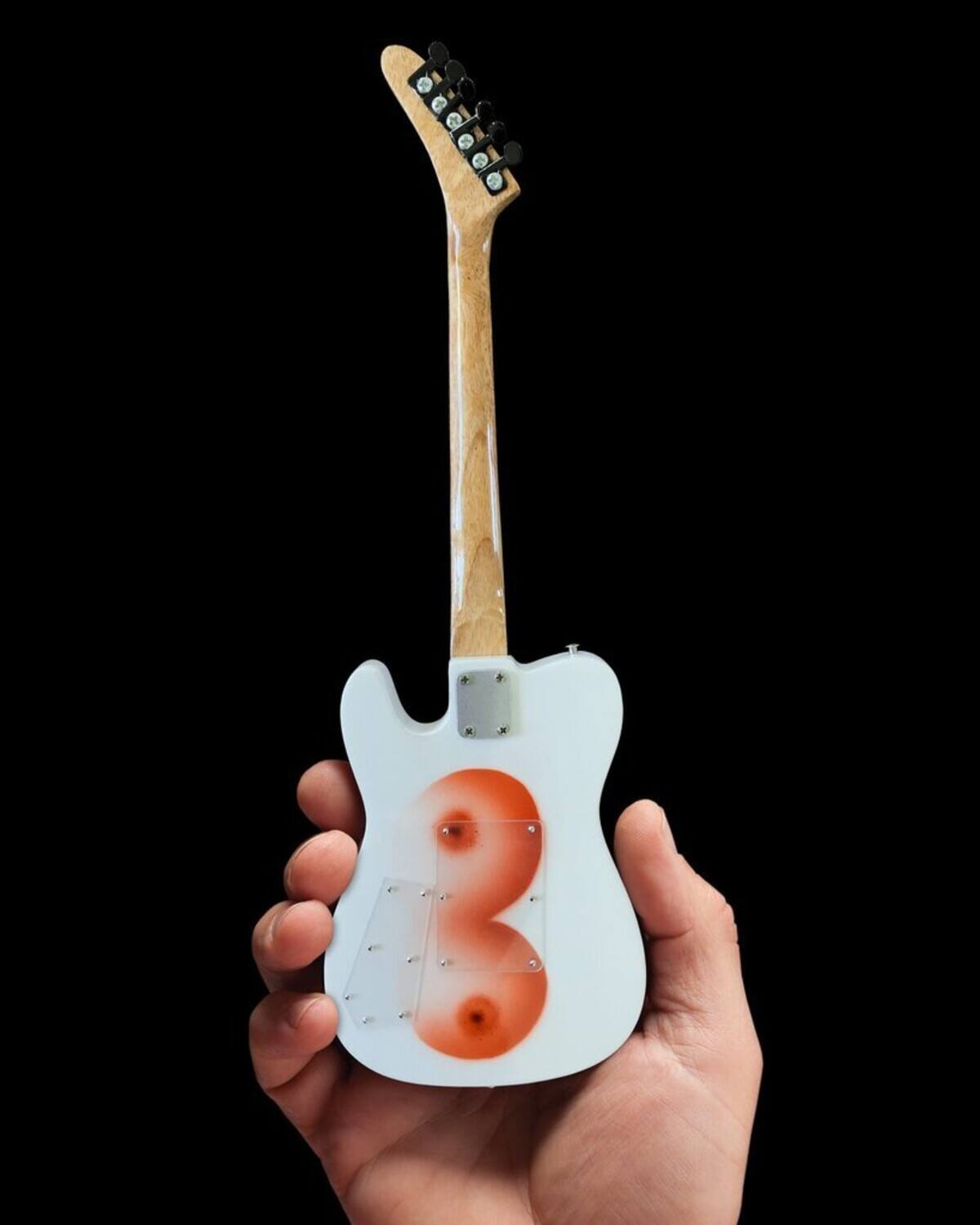 Mick Mars Axe Heaven Signature White Girls, Girls, Girls Mini Guitar ...