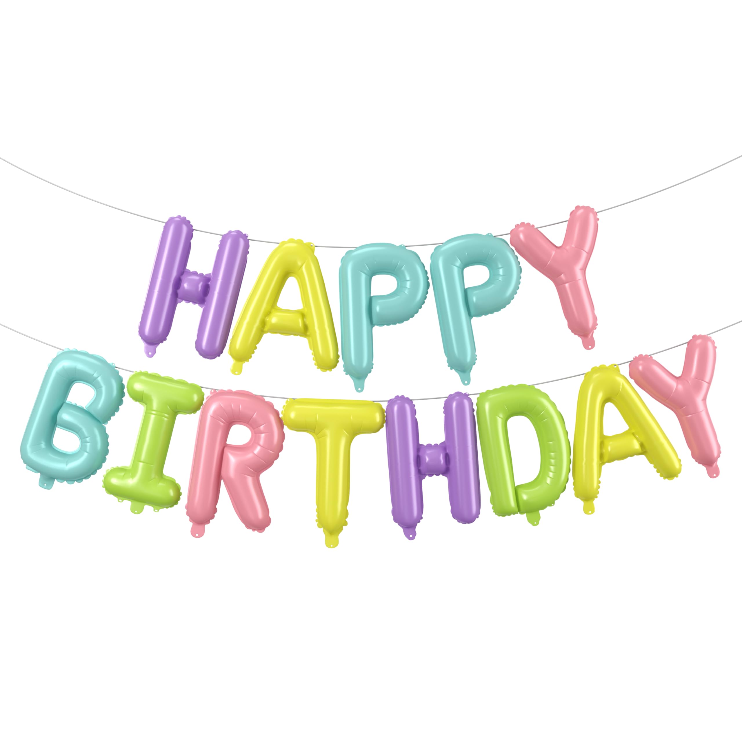 Stylel Star Crystal Bright Purple Happy Birthday Balloons Banner 16 ...