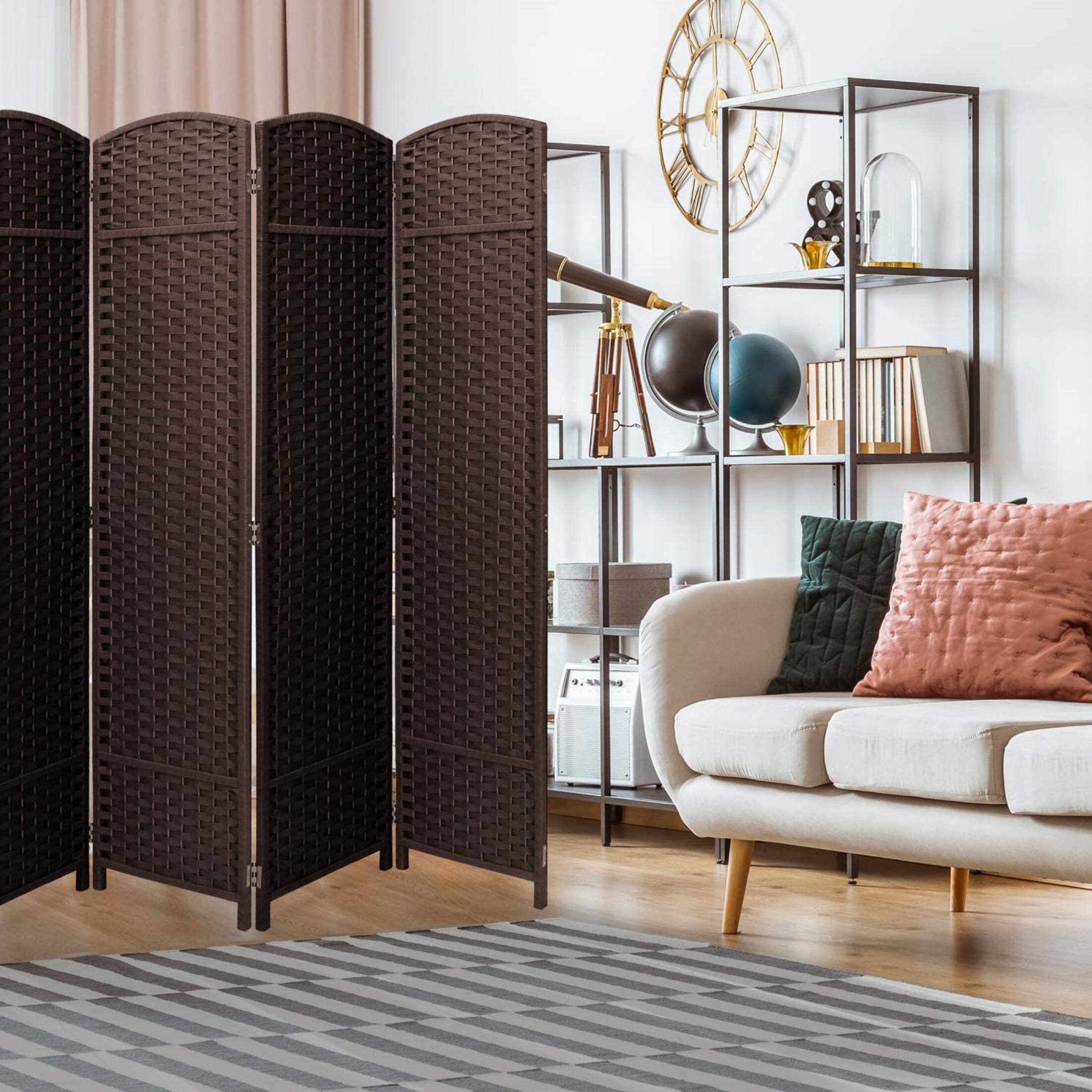 Sorbus 8 Panel Room Divider 6 ft. Tall Privacy Screen, Extra Wide ...