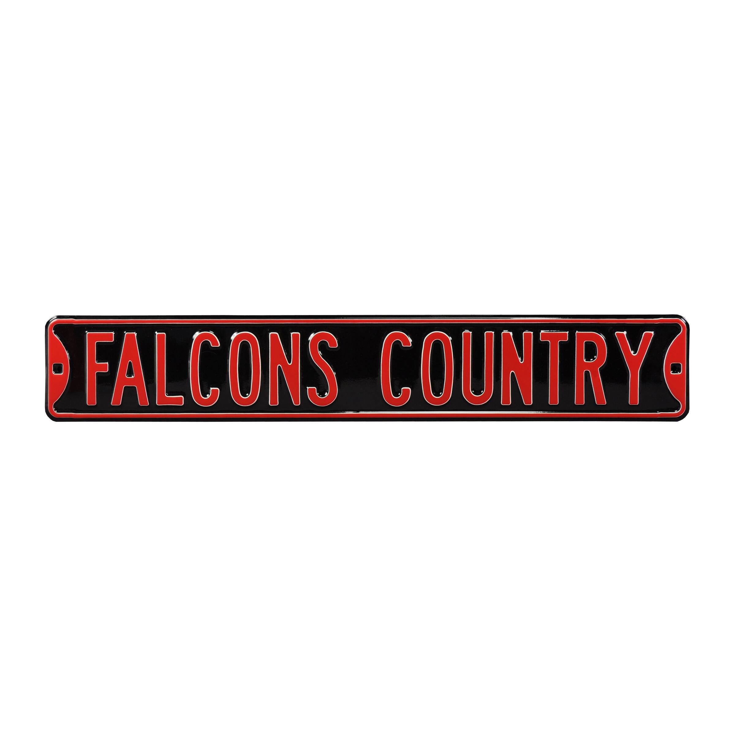 Authentic Street Signs Atlanta Falcons 6" x 36" Steel Street Sign Black ...