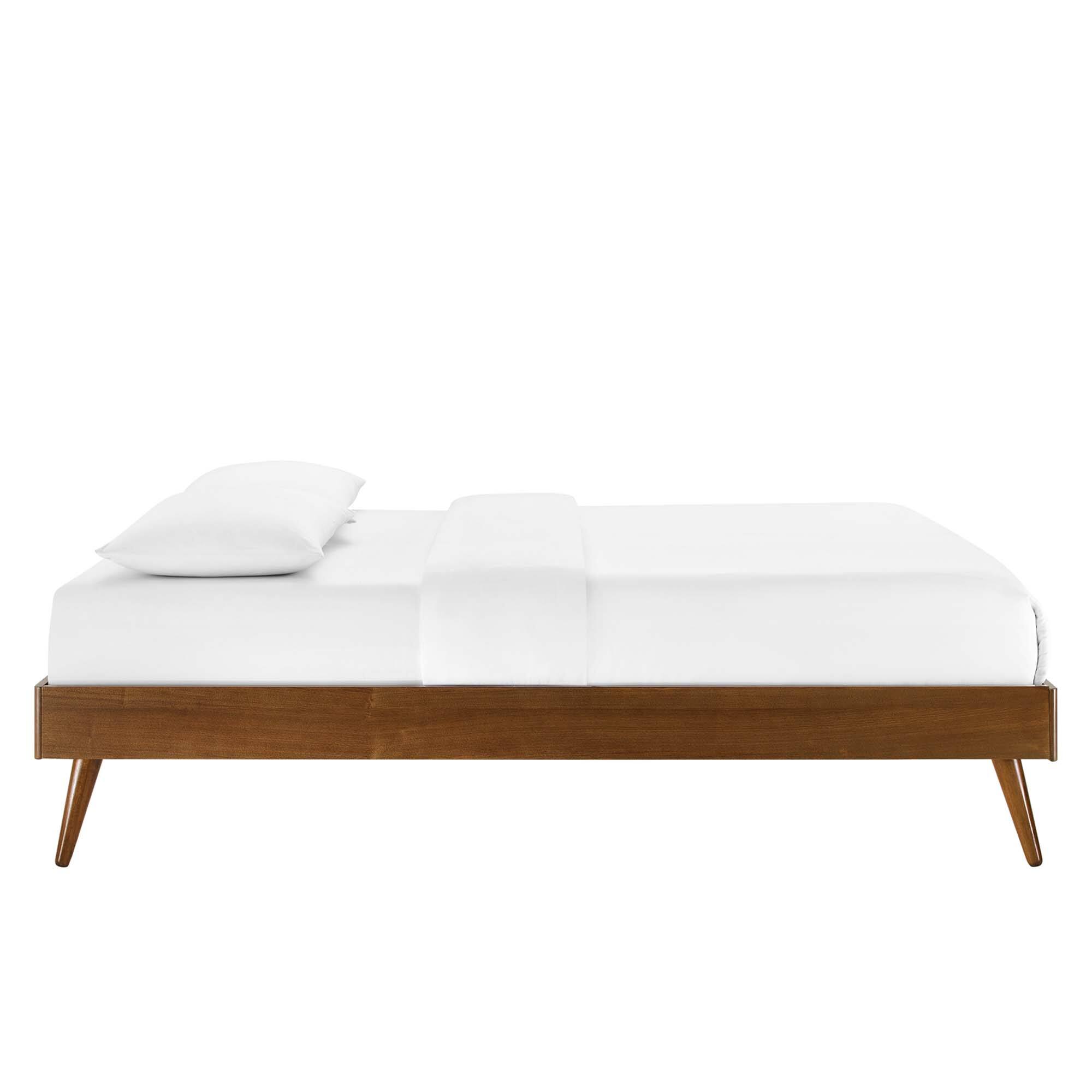 Modway Loryn Vinyl King Bed Frame with Round Splayed Legs Black MWY-MOD ...