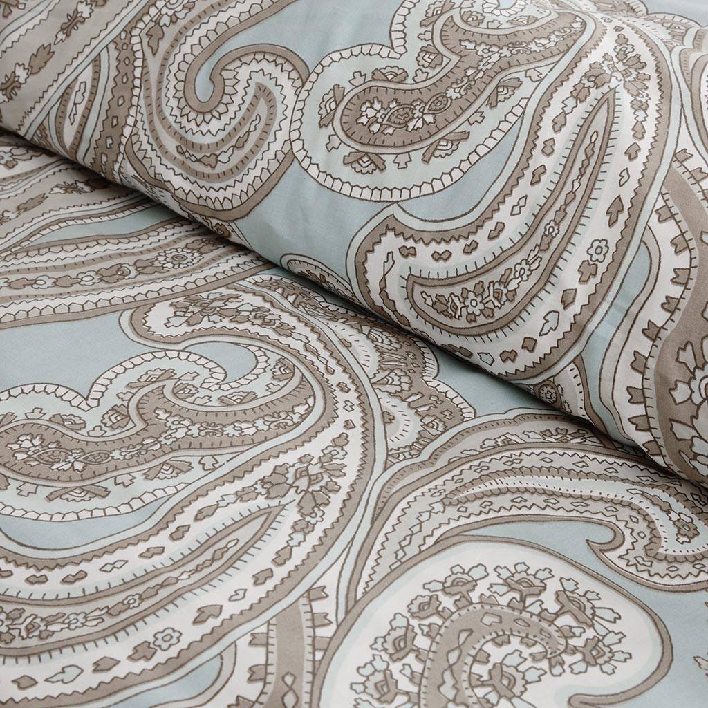 Gracie Mills Vicky 5 Piece Pasley Cotton Percale Comforter Set Blue 100 ...