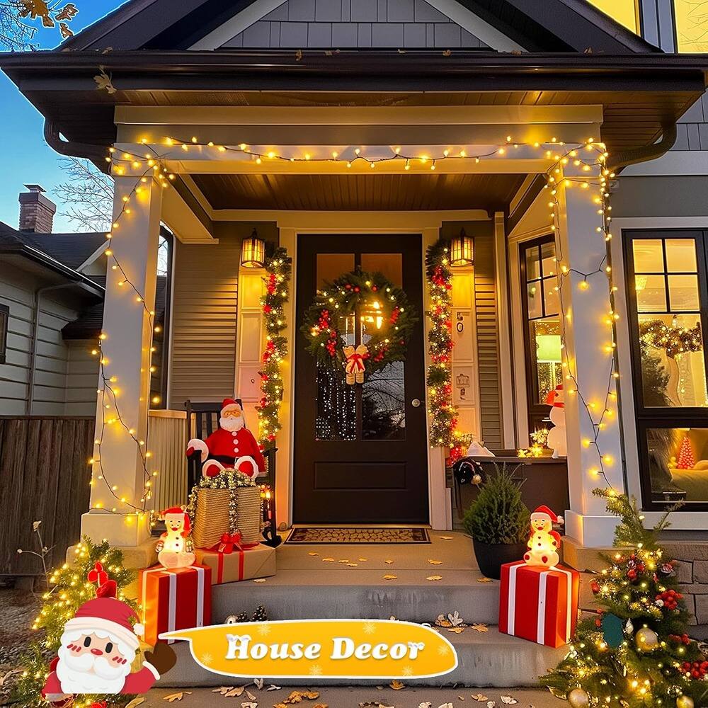 PARKER SLATER 173 foot string lights, 8 mode plug in Christmas tree ...