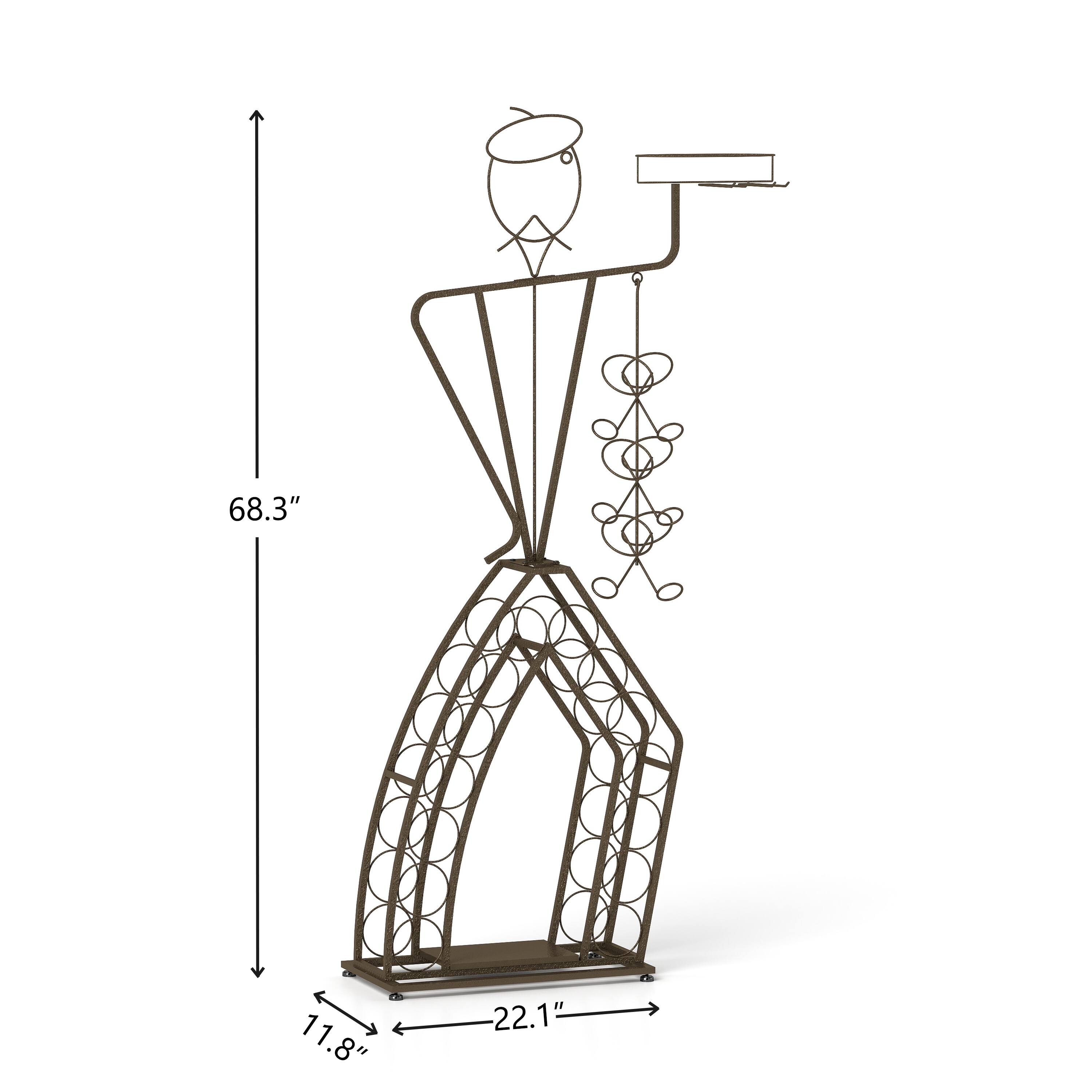 ELEMENT ACE Freestanding Wine Rack with Storage Wine Bakers Rack for ...