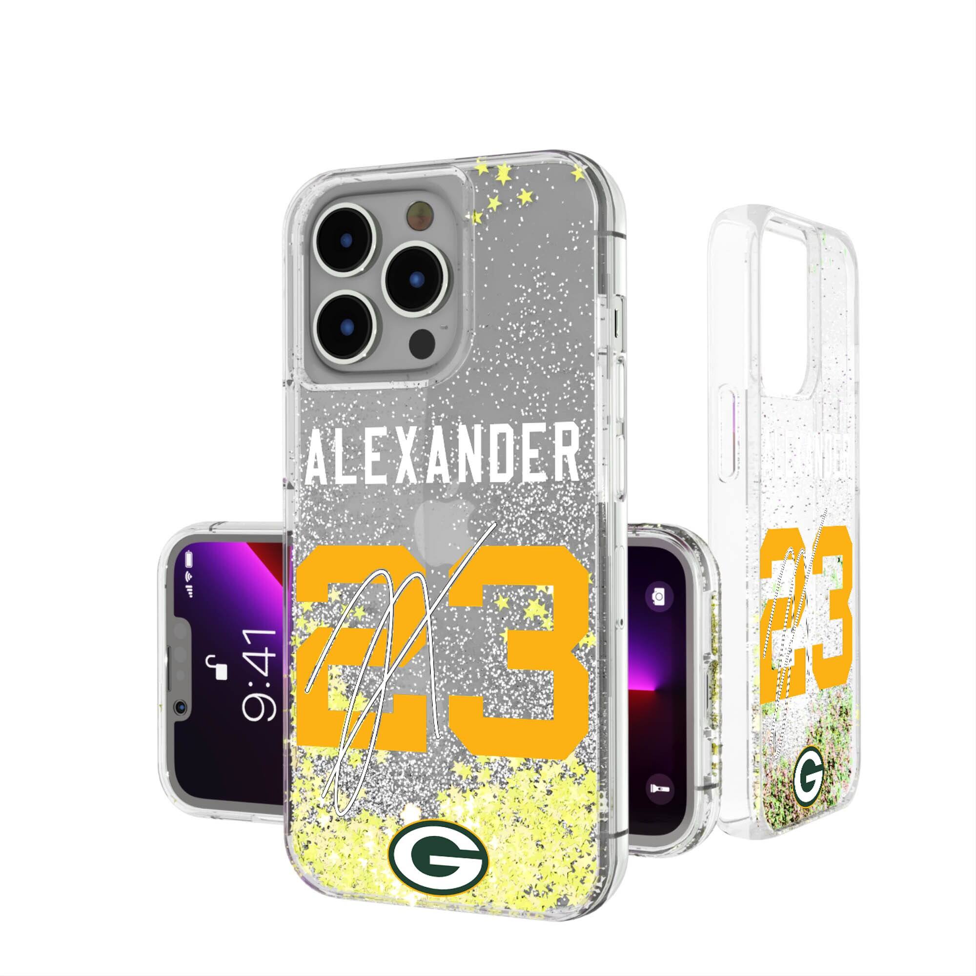 Keyscaper NFL Jaire Alexander Green Bay Packers iPhone Glitter Phone Case 16 Pro Max Multicolor ...