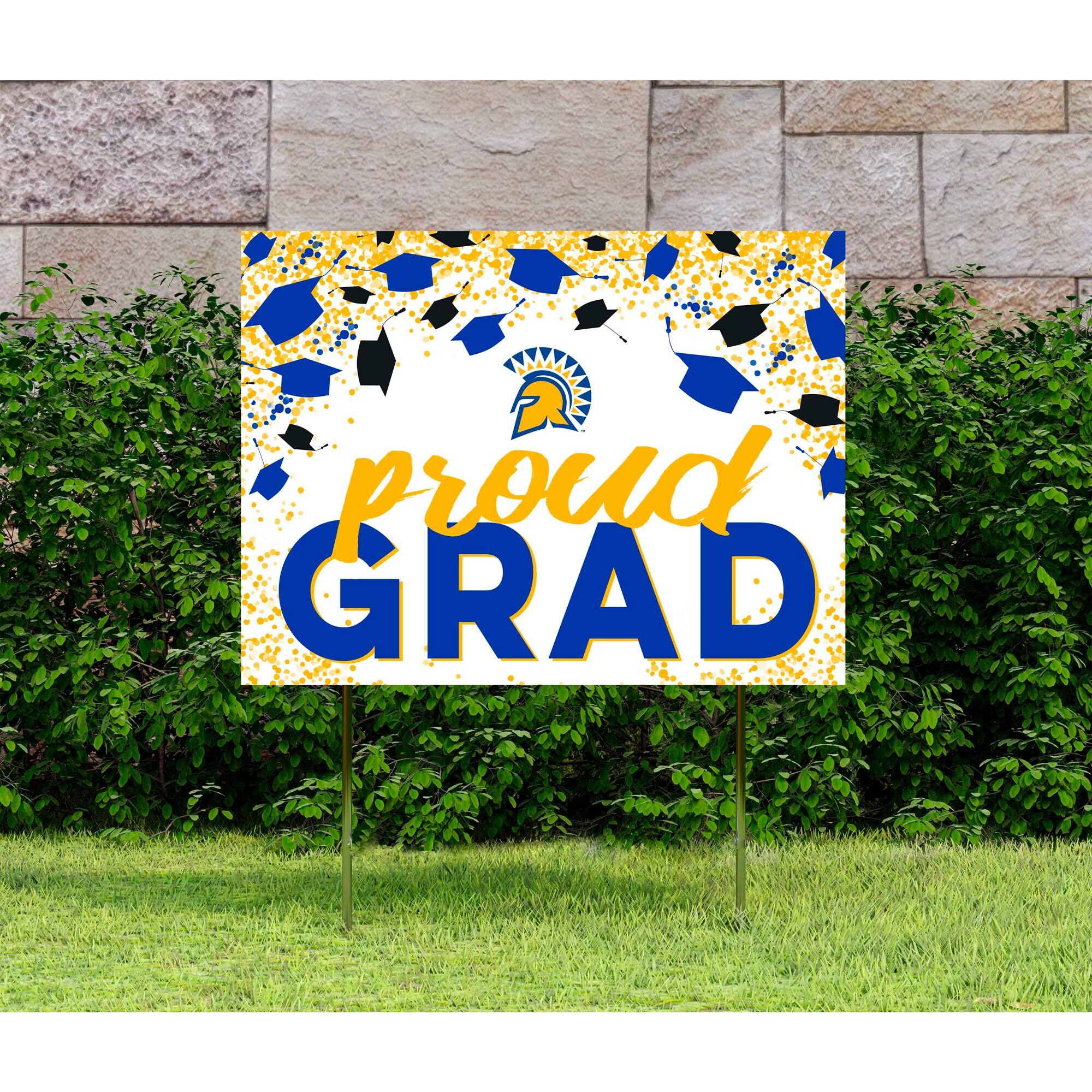 Jardine San Jose State Spartans 18" x 24" Proud Grad Yard Sign White ...