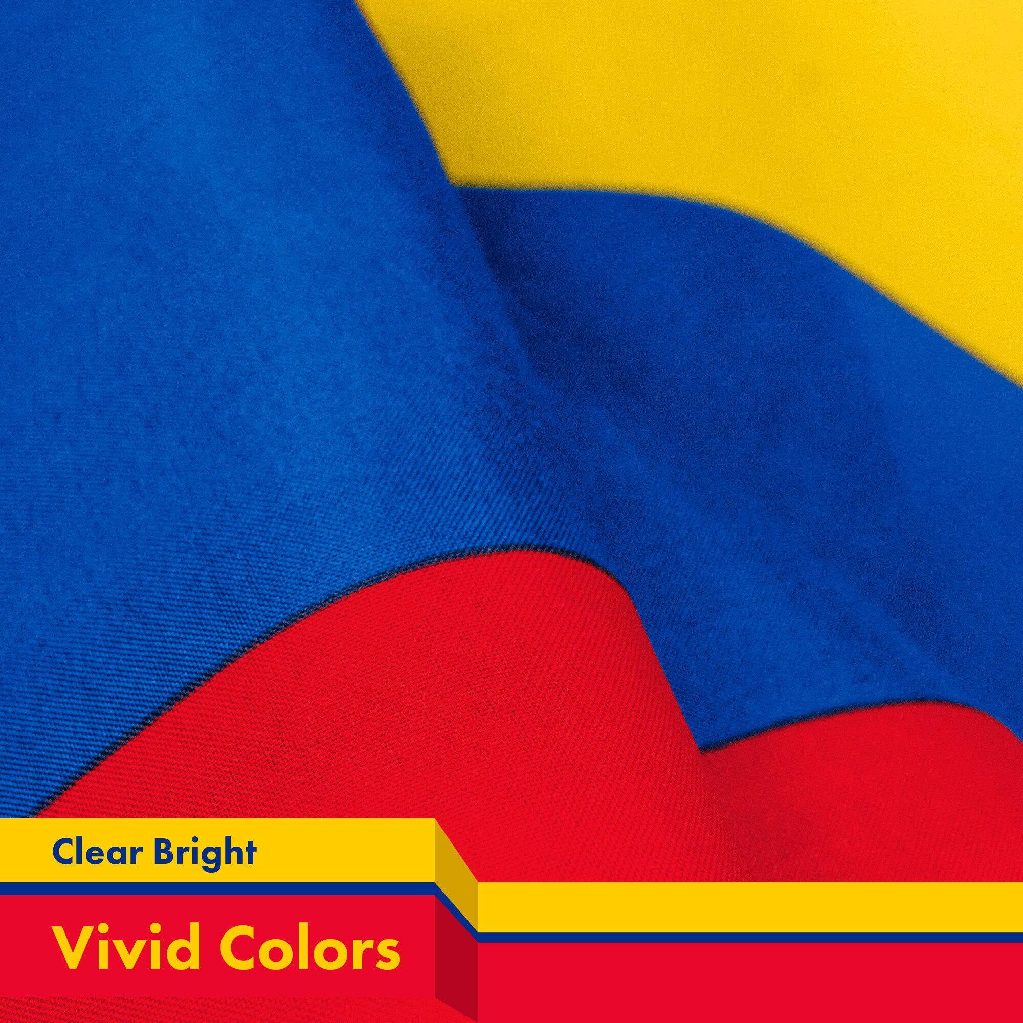 G128 Colombia Flag 3x5 ft 2 Pack, 150D Printed Polyester Assorted ...