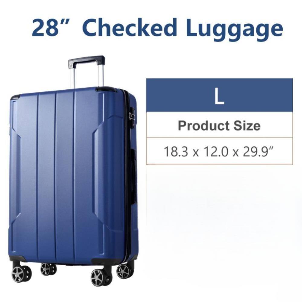 BreeBe Hardshell Luggage, Lightweight Durable ABS Suitcases with Double ...