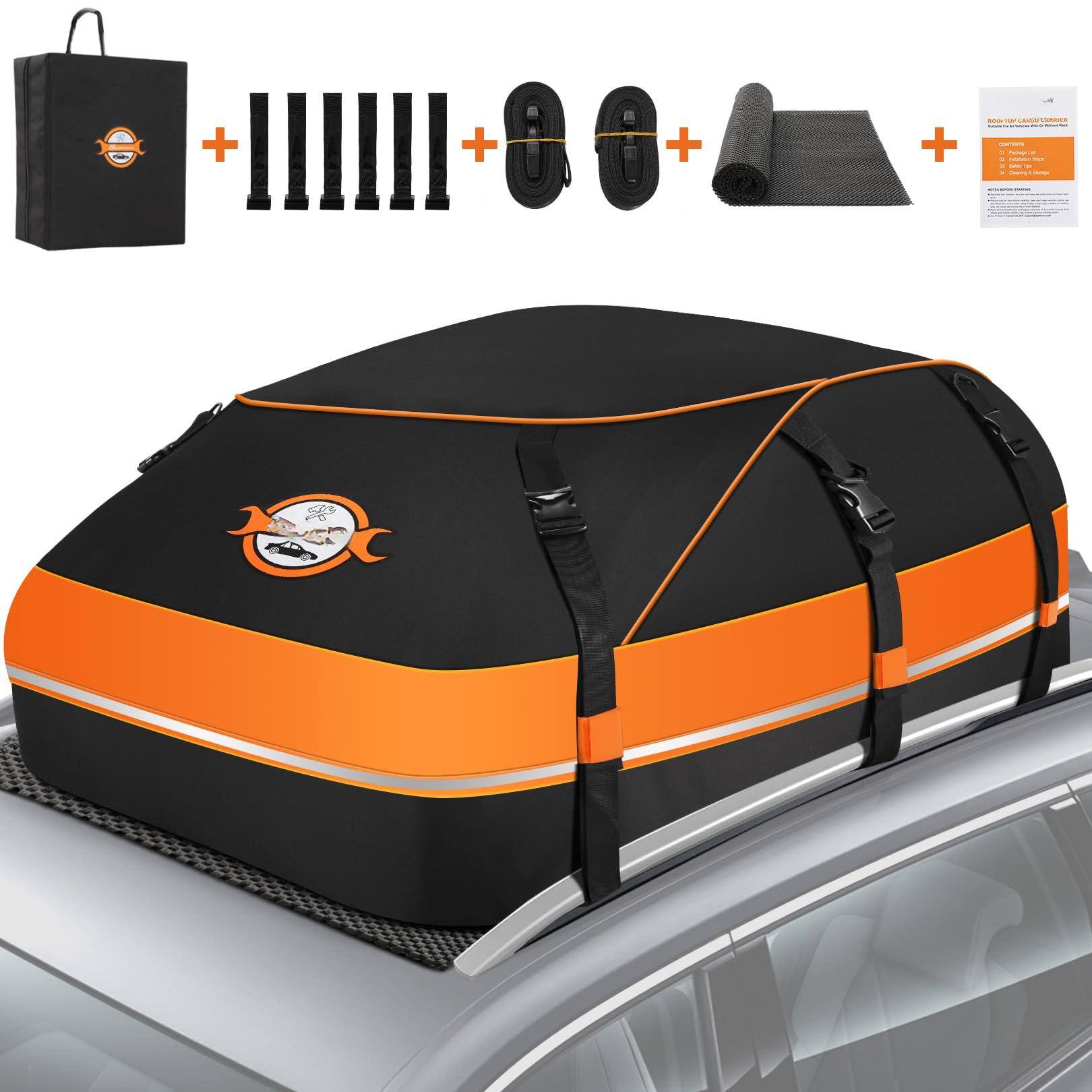 NICHOLAS KLEIN Rooftop Cargo Carrier 20 Cubic Feet Waterproof Vehicle ...