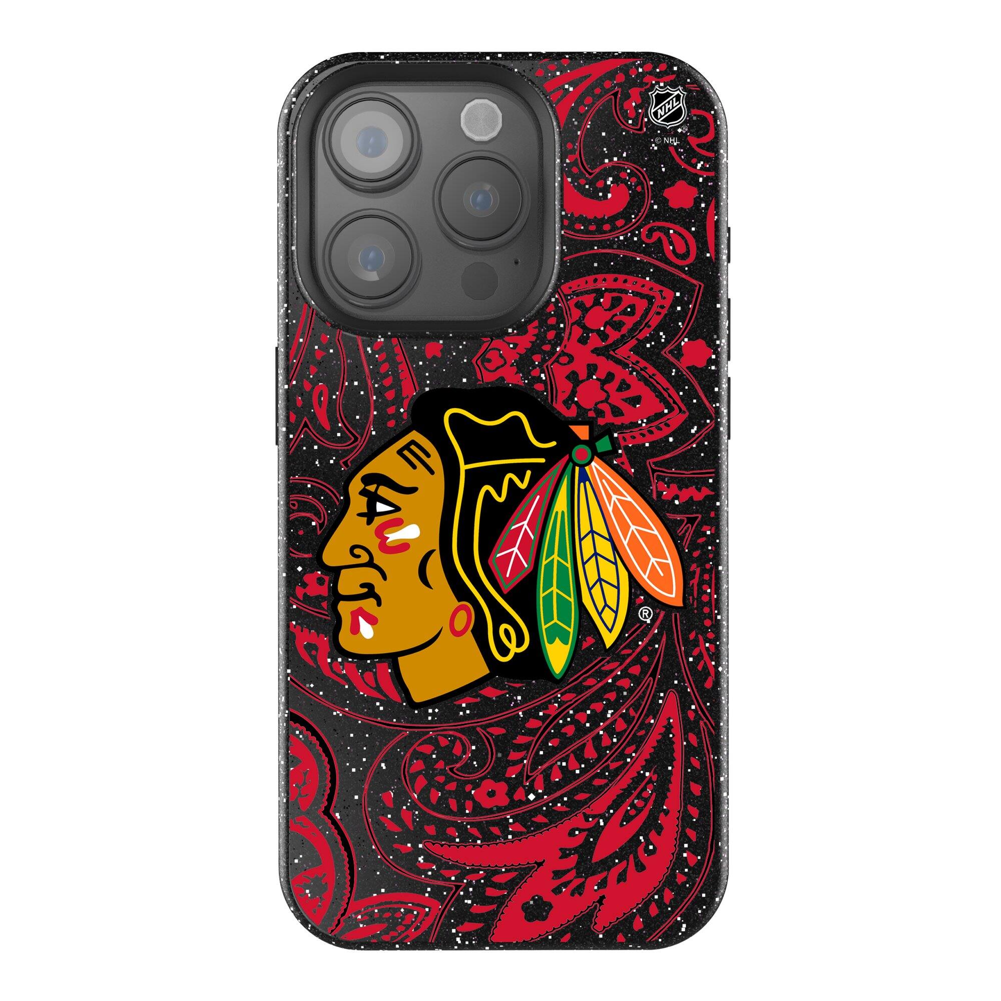 Keyscaper NHL Chicago Blackhawks Paisley Bling iPhone Case 15 Pro Max ...