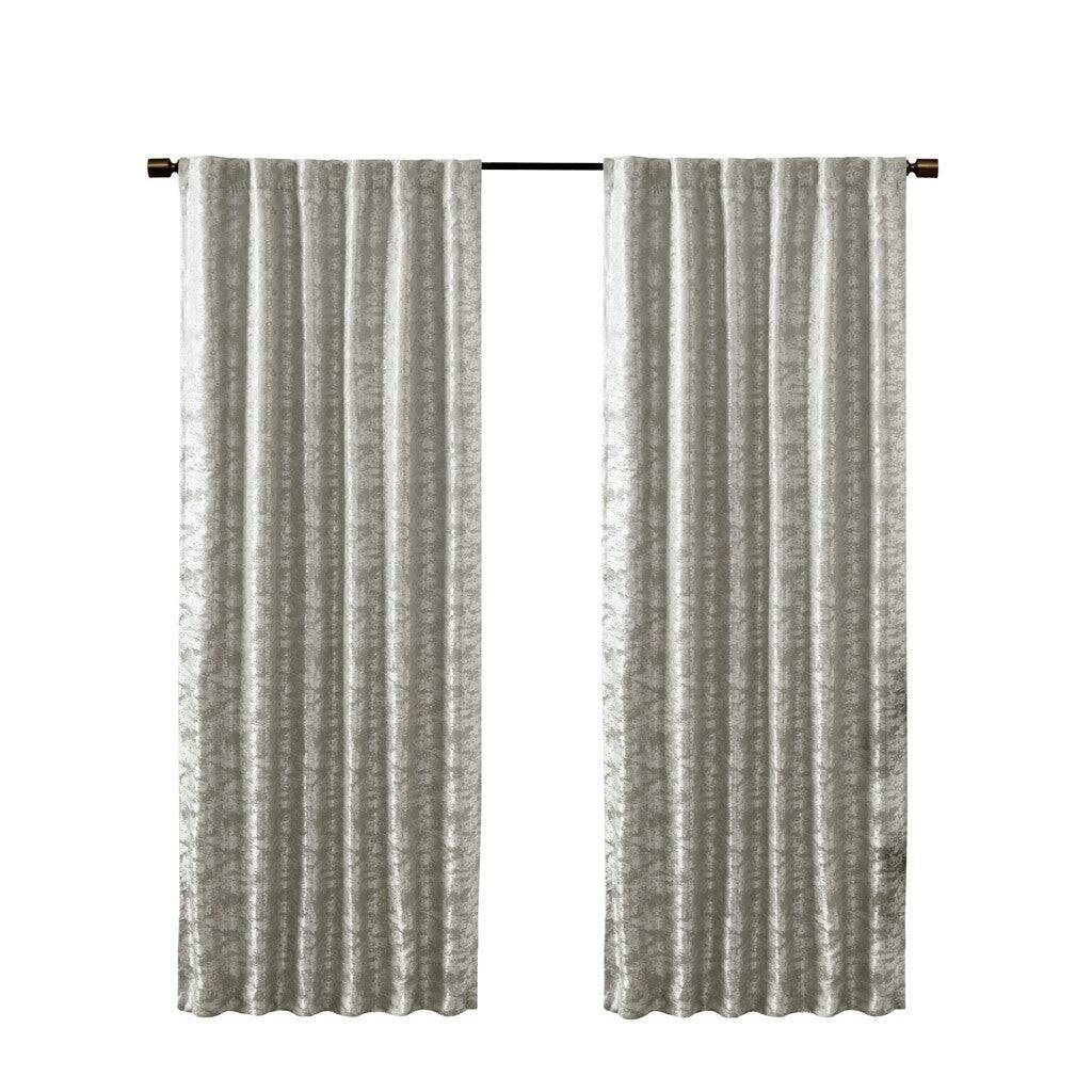 BreeBe Jacquard Lined Total Blackout Rod Pocket/Back Tab Curtain Panel ...