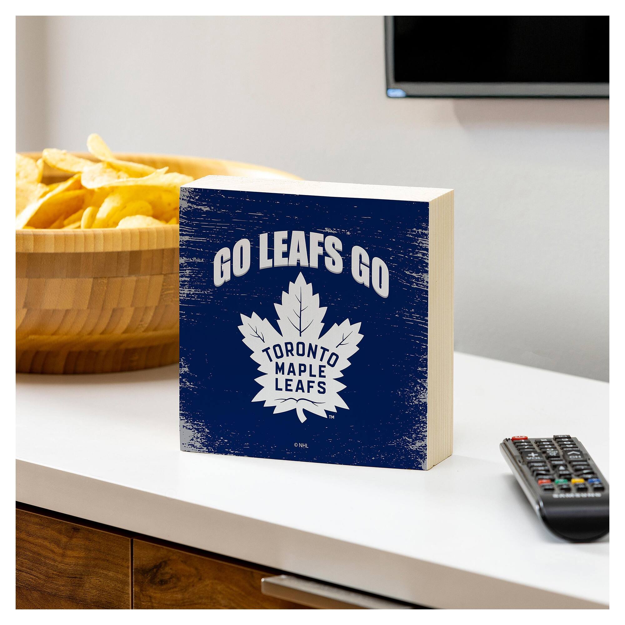 Evergreen Enterprises Toronto Maple Leafs 6" Square Fan Chant Wood ...