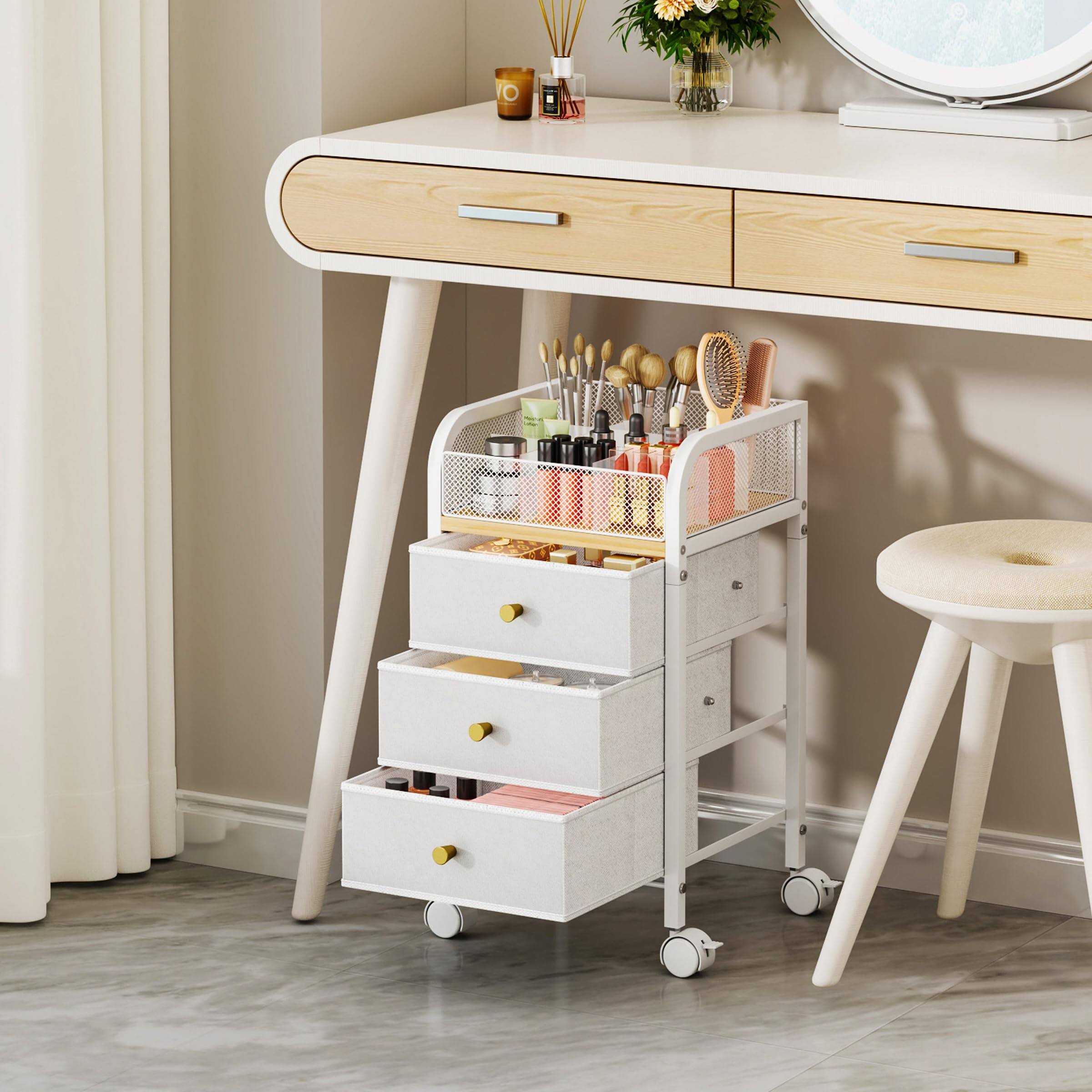The Best Inks Rolling Makeup Organizer Cart Floor Skincare Make Up ...