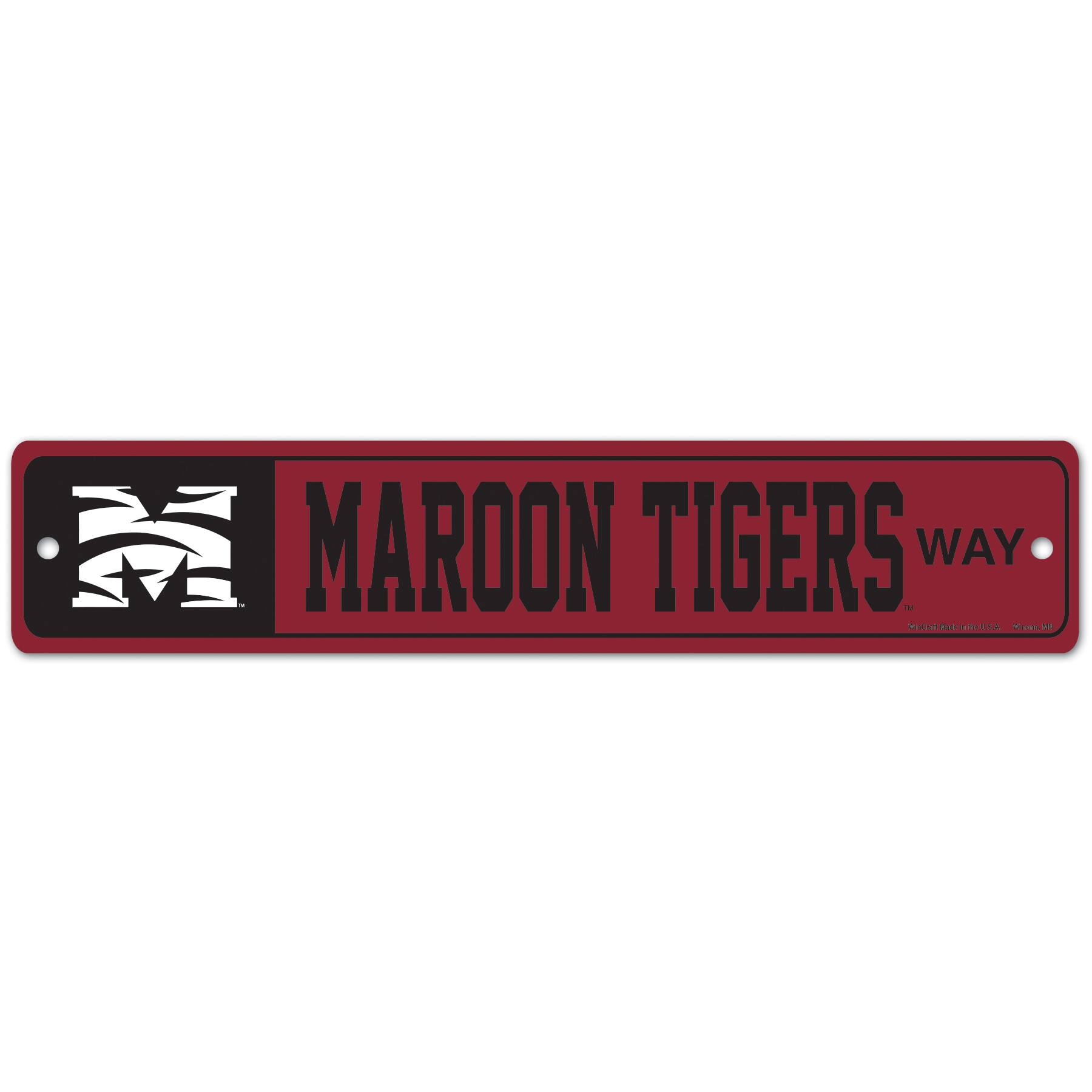 WinCraft Morehouse Maroon Tigers 3.75'' x 19'' Street Sign Multicolor ...