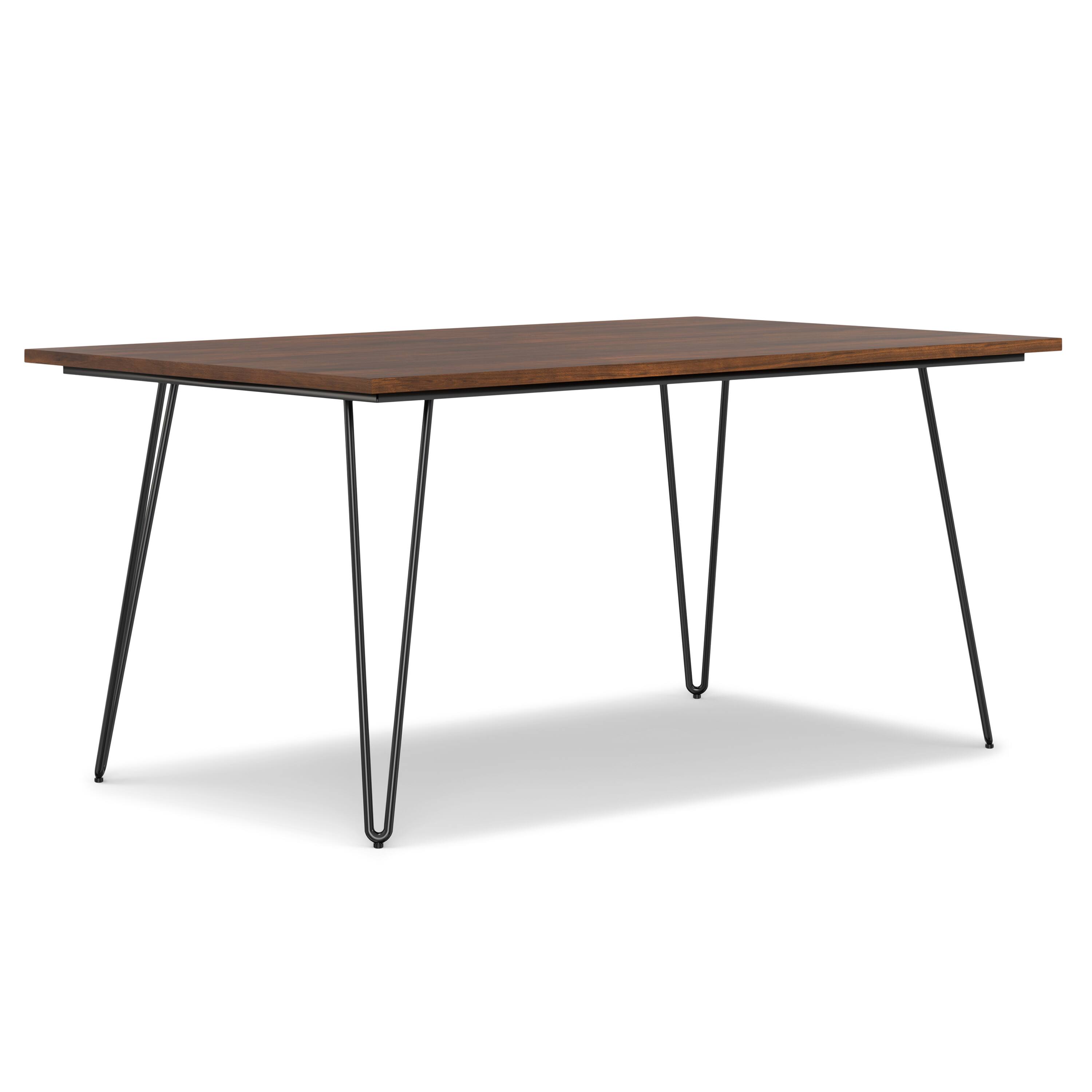 Simpli Home Hunter 66 inch x 40 inch Rectangle Industrial Dining Table ...
