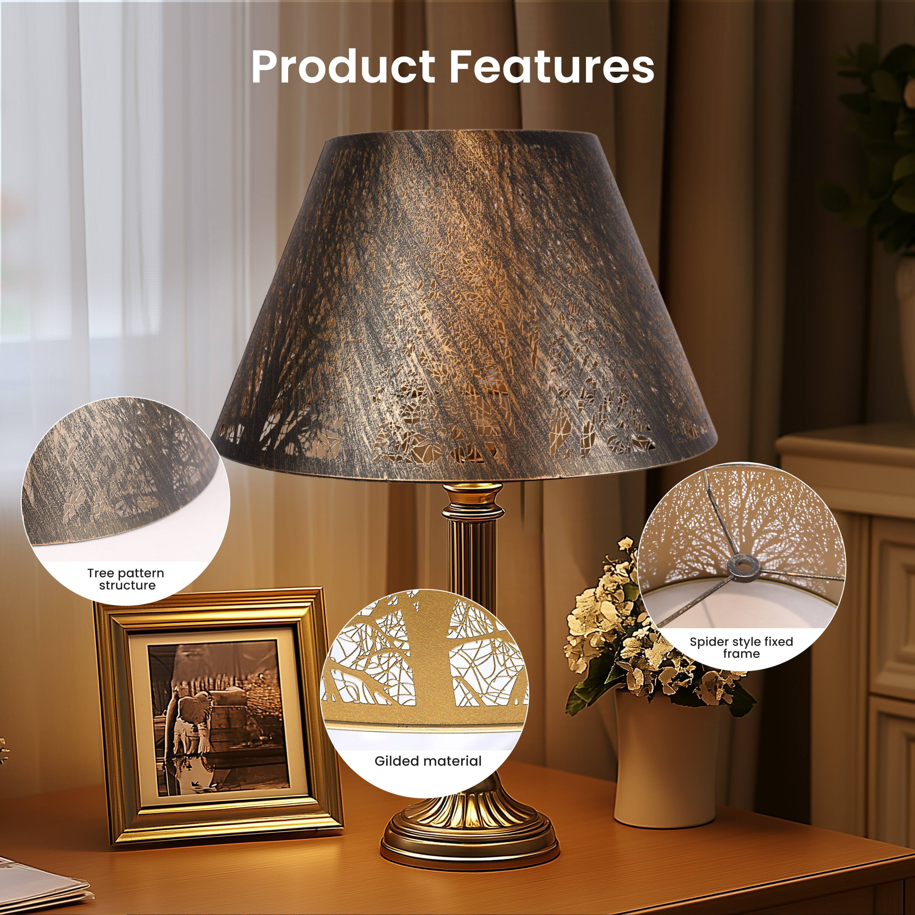 Alucset Barrel Metal Lamp Shade Replacement for Table and Floor Lamps ...