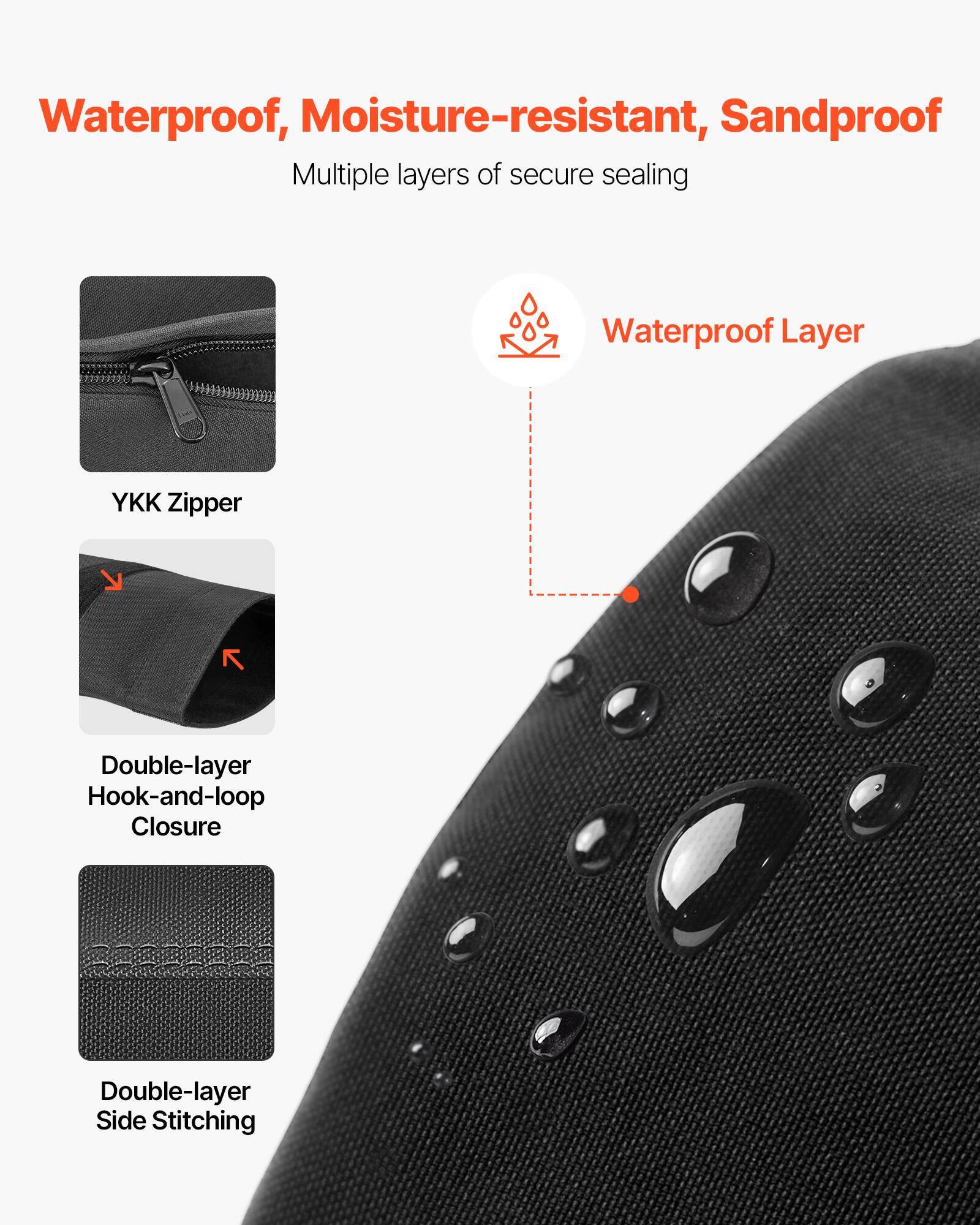 VEVOR Workout Sandbag, Heavy Duty Workout Power Bags with Handles, 50 ...