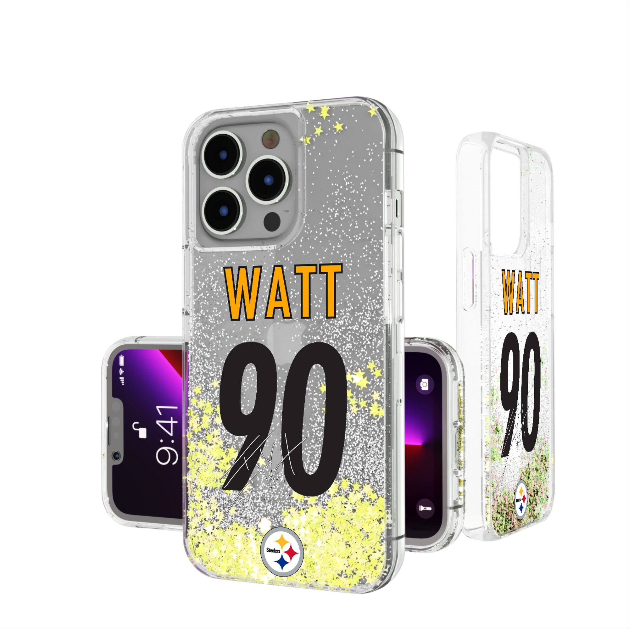 Keyscaper NFL T.J. Watt Pittsburgh Steelers iPhone Glitter Phone Case ...