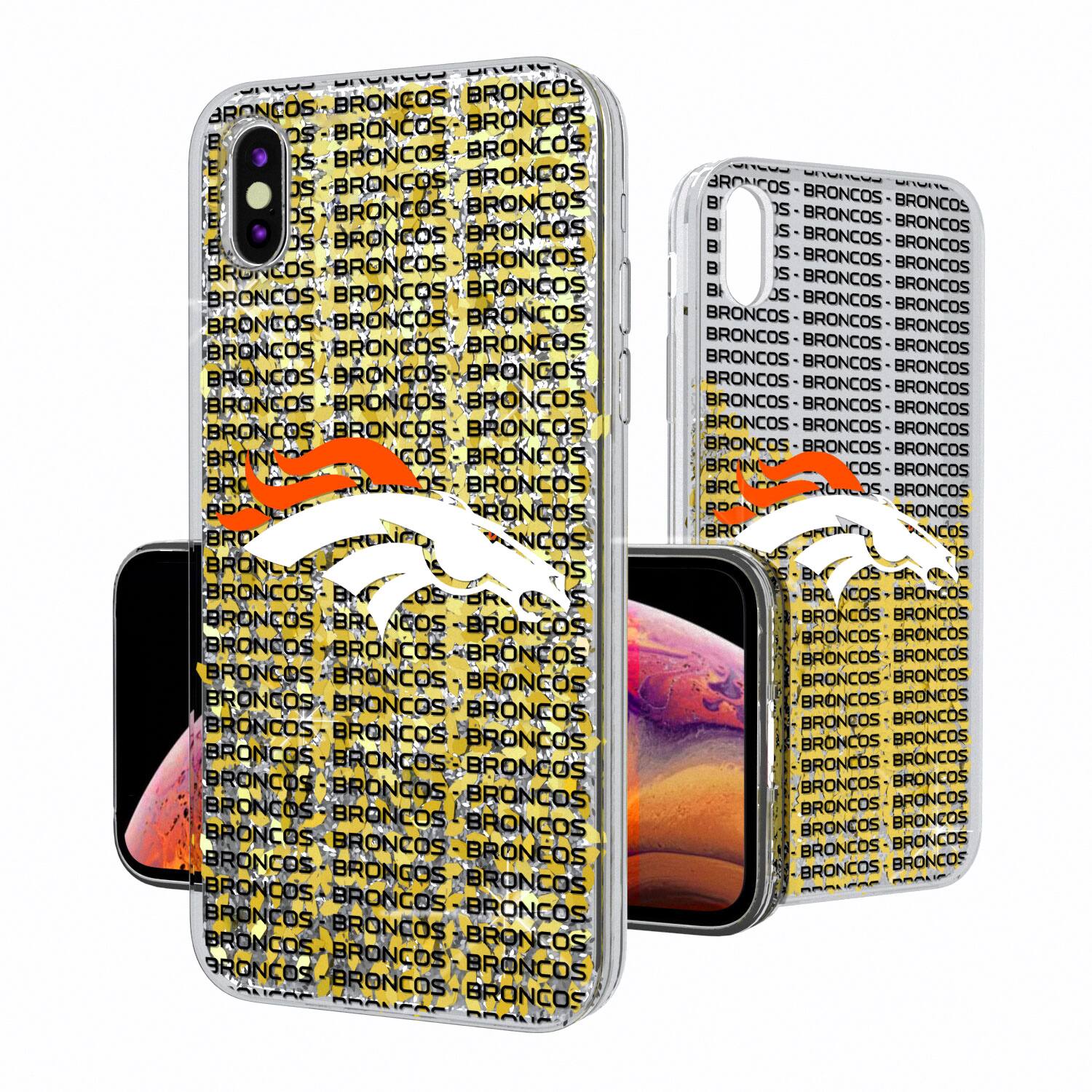 Keyscaper NFL Denver Broncos iPhone Text Backdrop Design Glitter Case ...