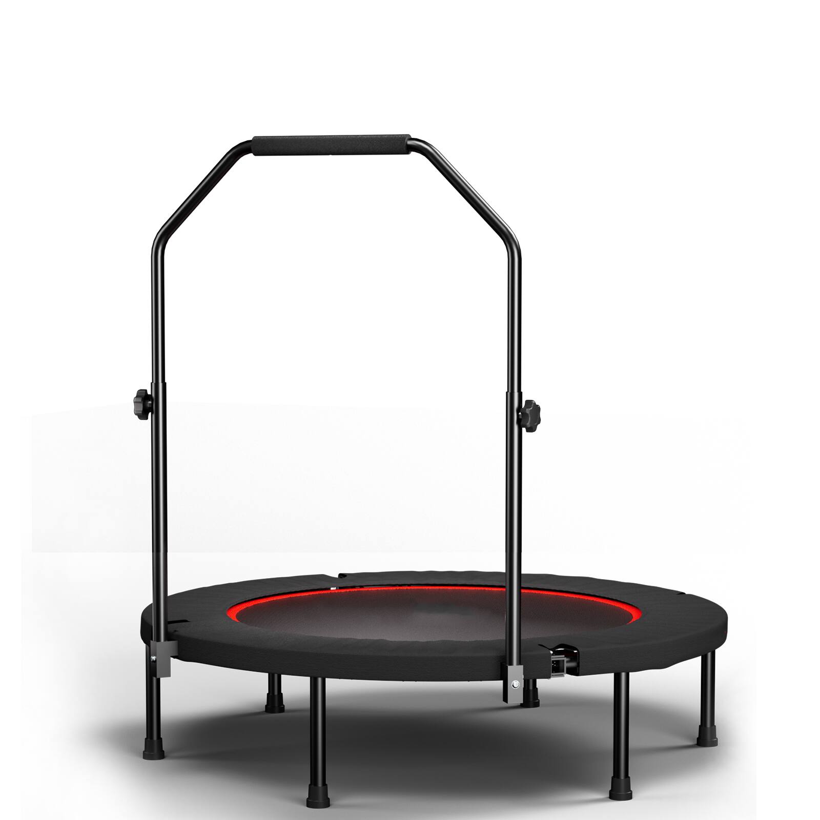 Glintex 40inch foldable trampoline with handle Premium Elastic Black ...