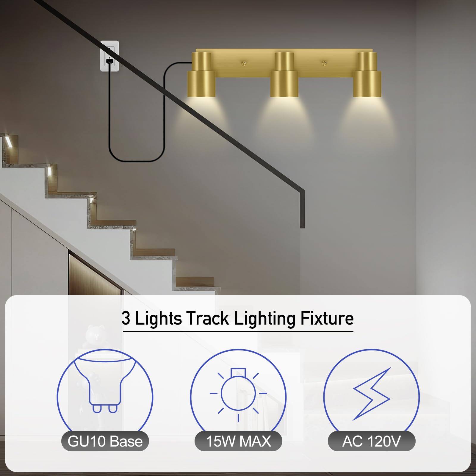 VEGA AUTOMOTIVE Track Lighting Light Fixtures Ceiling Kit 15 7 3 Way ...