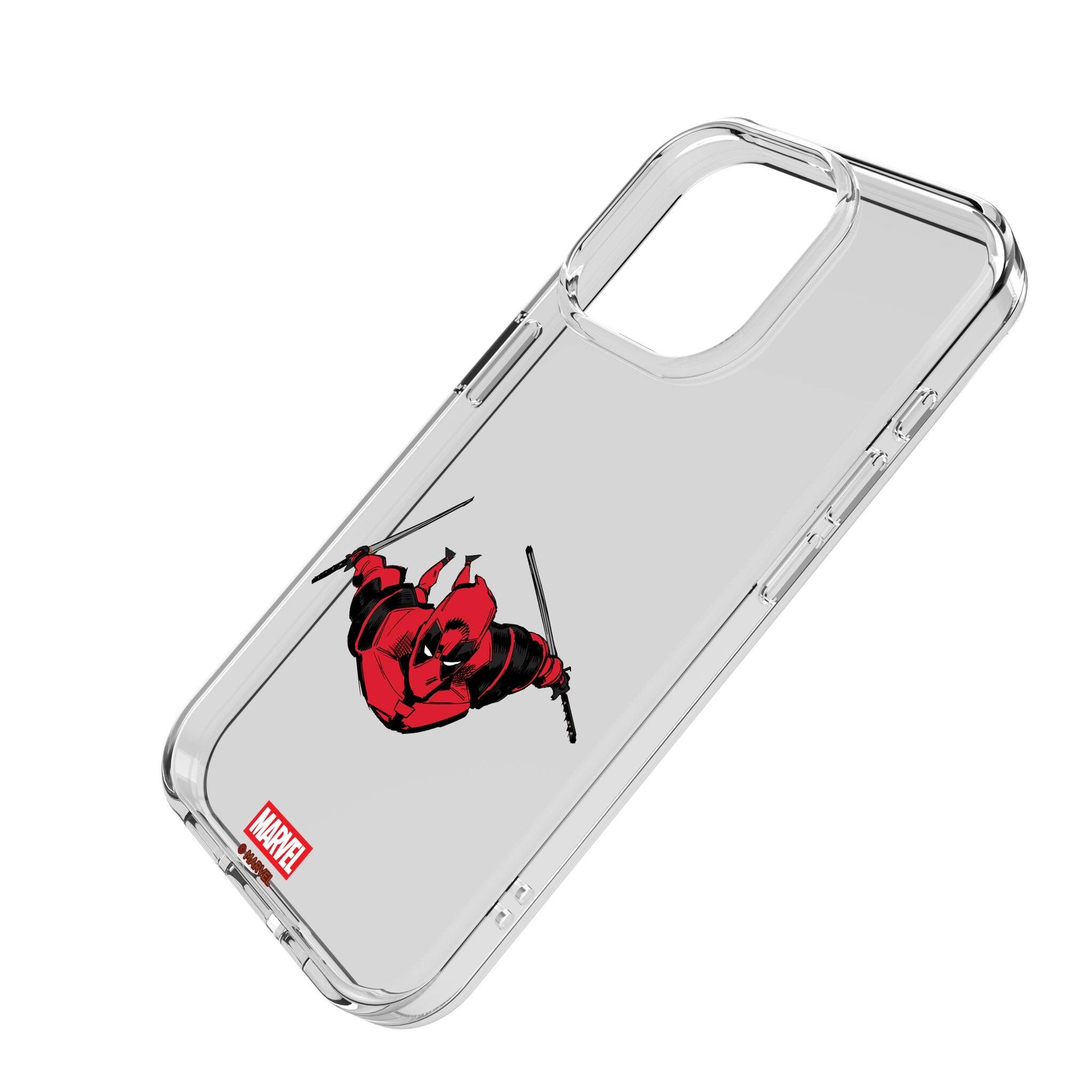 Keyscaper Marvel Badge Clear Phone Case Apple iPhone 15 Deadpool 1 ...