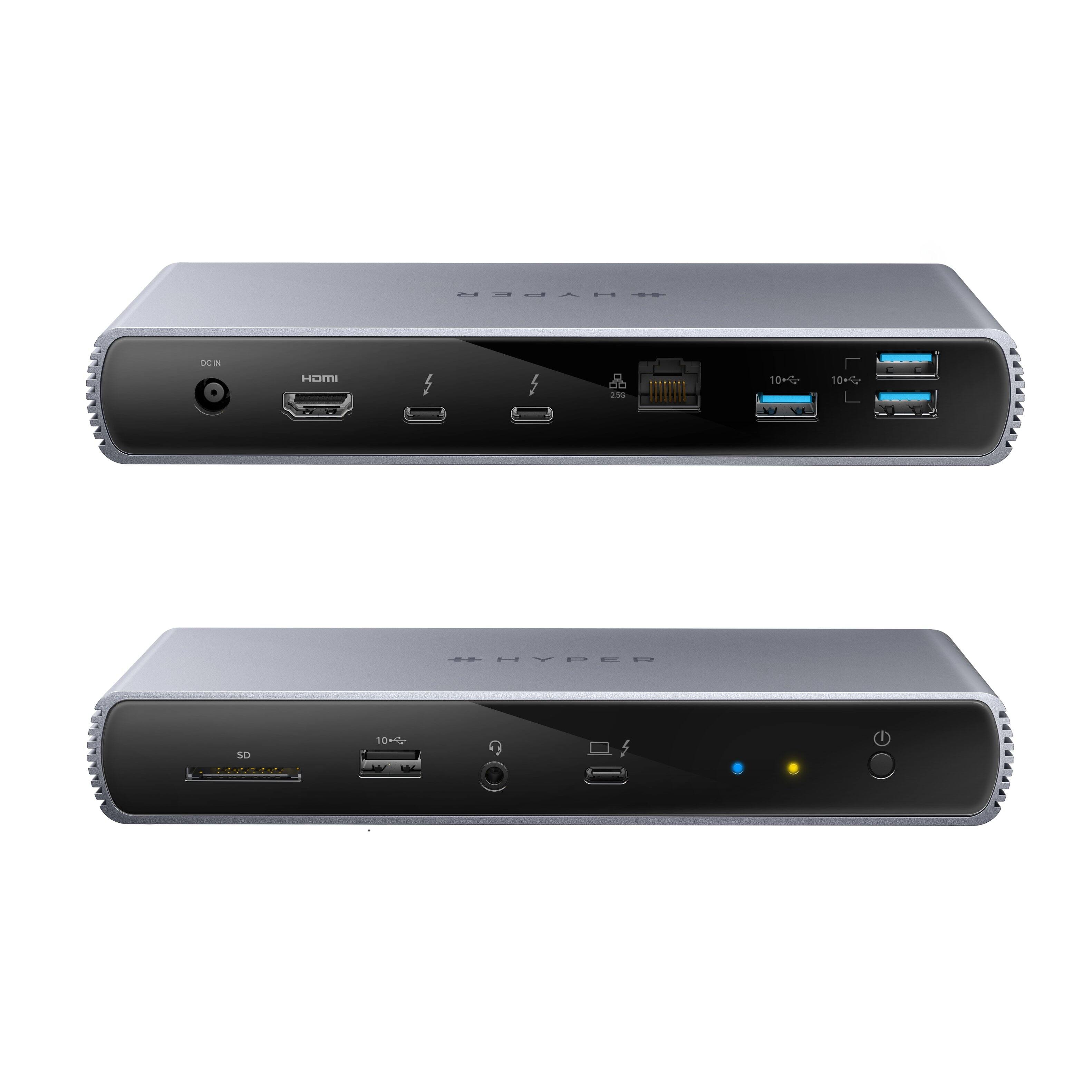 Best Buy: Hyper Thunderbolt 4 Docking Station Space Gray HDTB4D-US